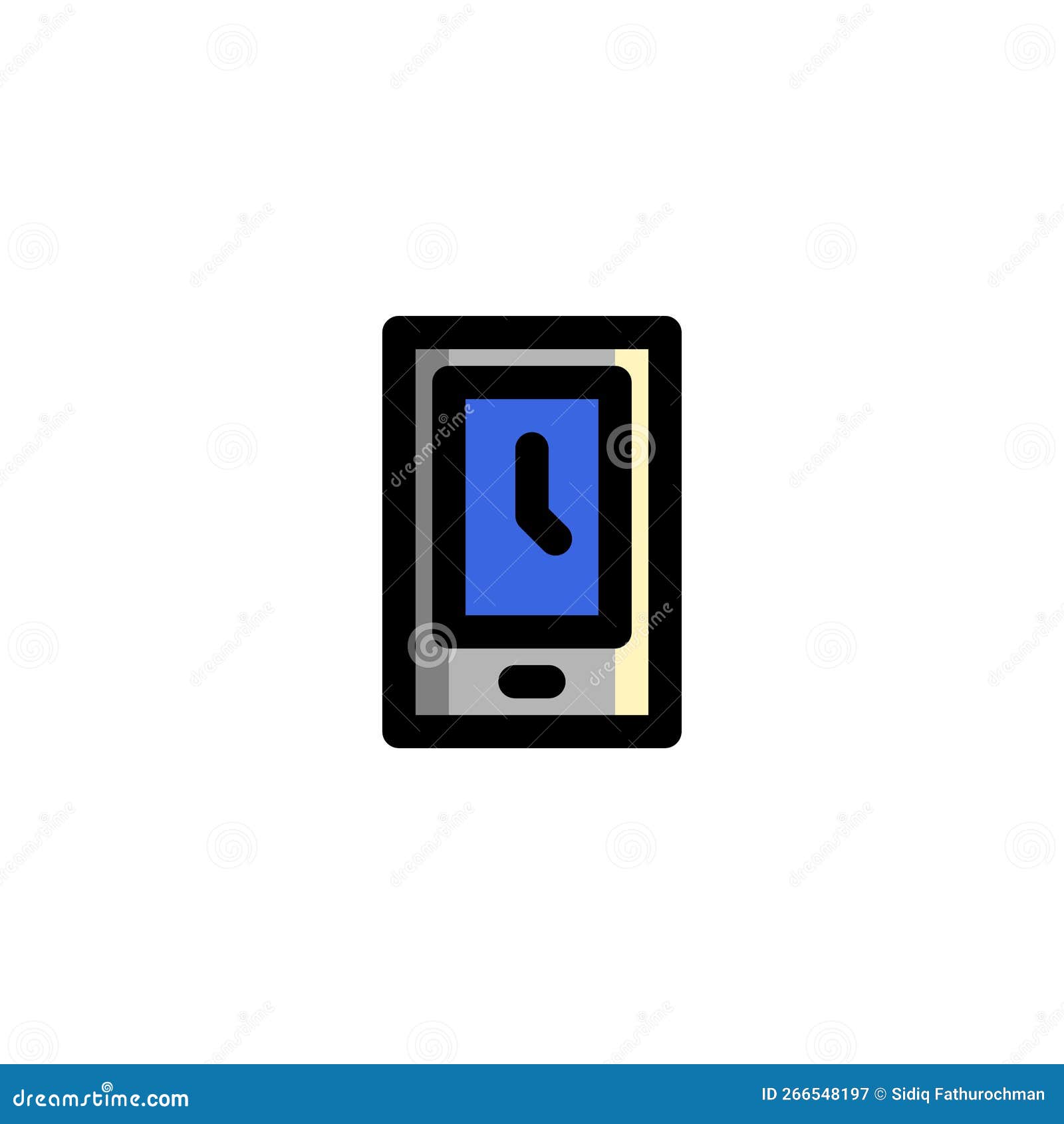 Phone Time Icon stock vector. Illustration of system - 266548197
