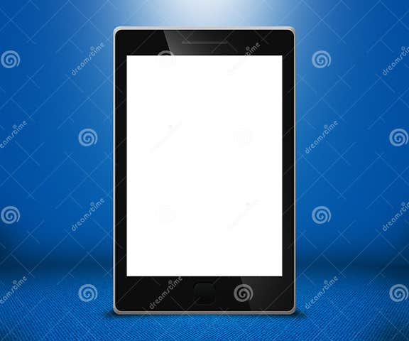 Phone Touch Screen Blue Background Stock Photo - Image of contact ...