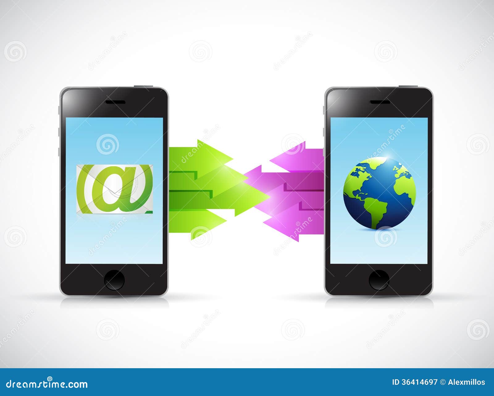 Phone Transfer Communication Illustration Design Stock Illustration ...