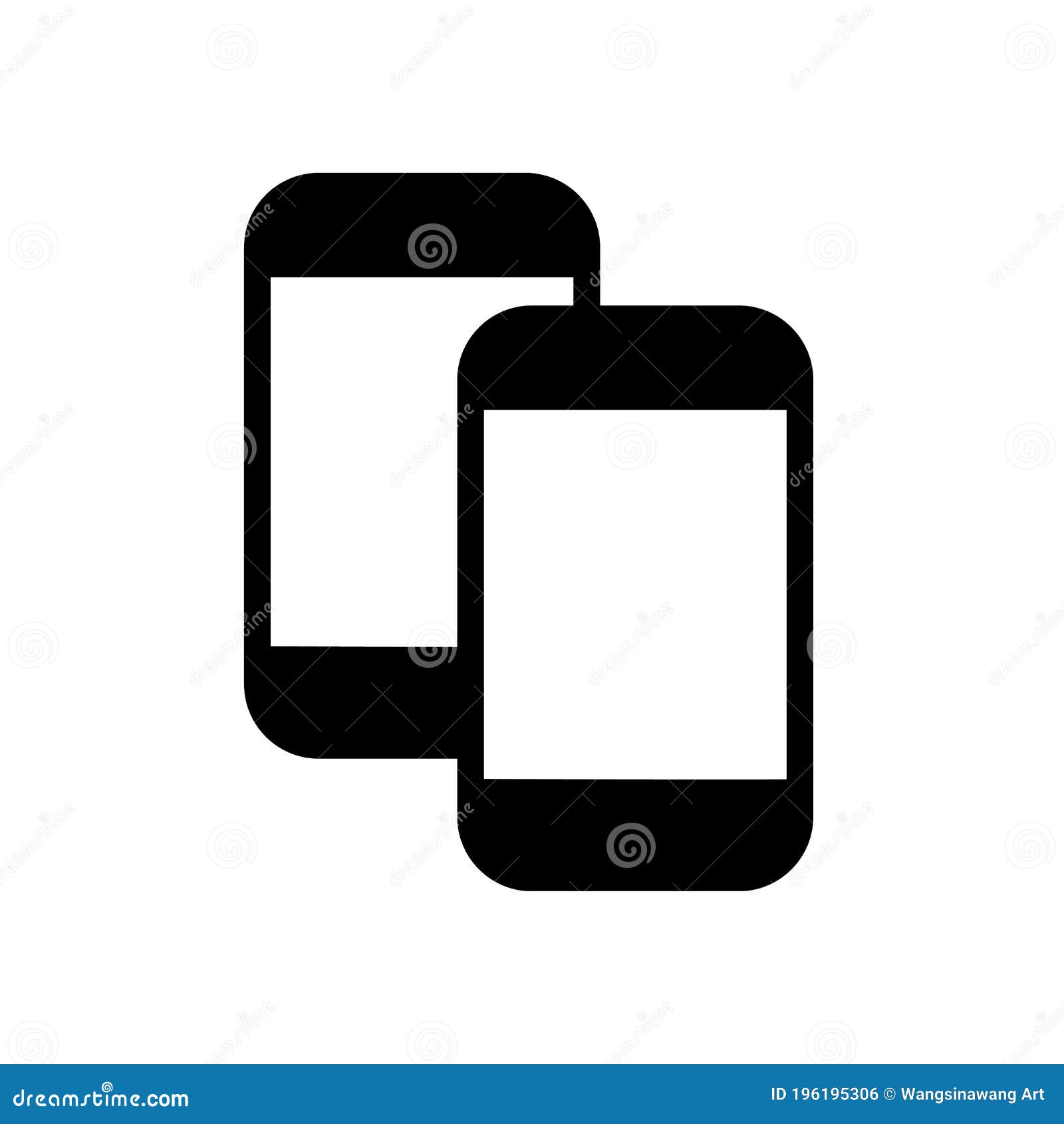 Phone Transfer Symbol Flat Black Line Icon, Vector Illustration Stock ...