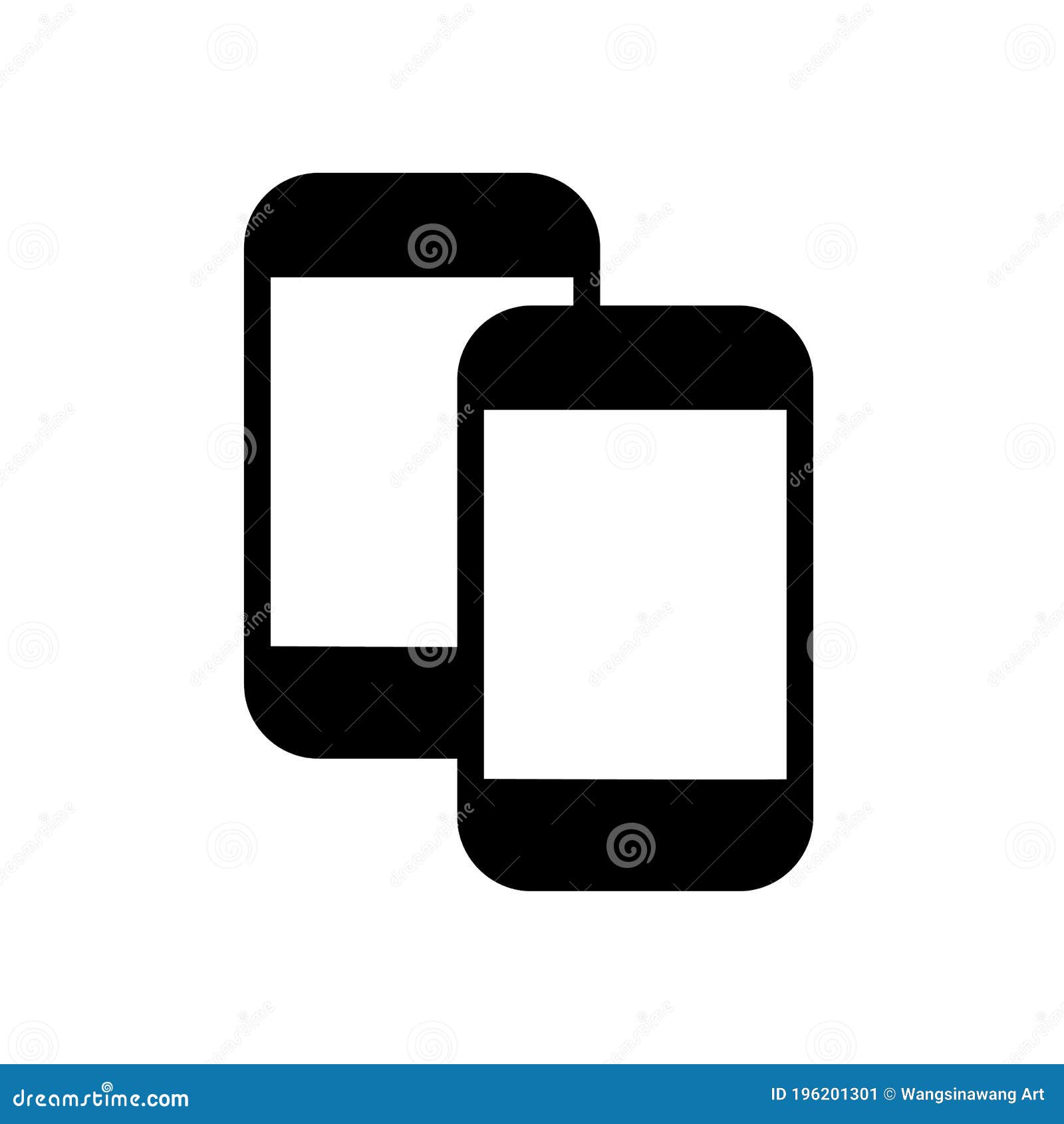 Phone Transfer Symbol Flat Black Line Icon, Vector Illustration Stock ...