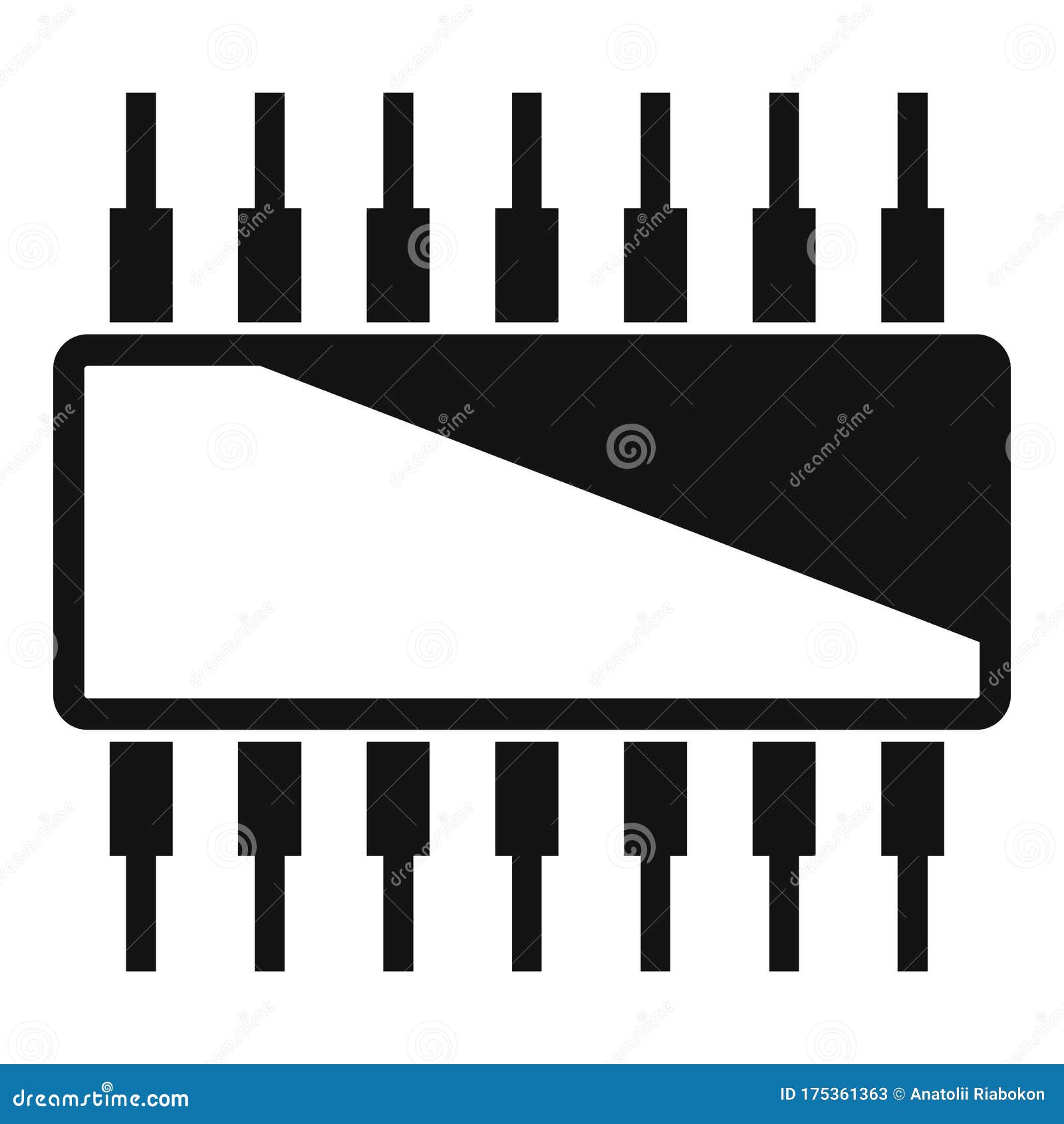Phone Transistor Icon, Simple Style Stock Vector - Illustration of ...