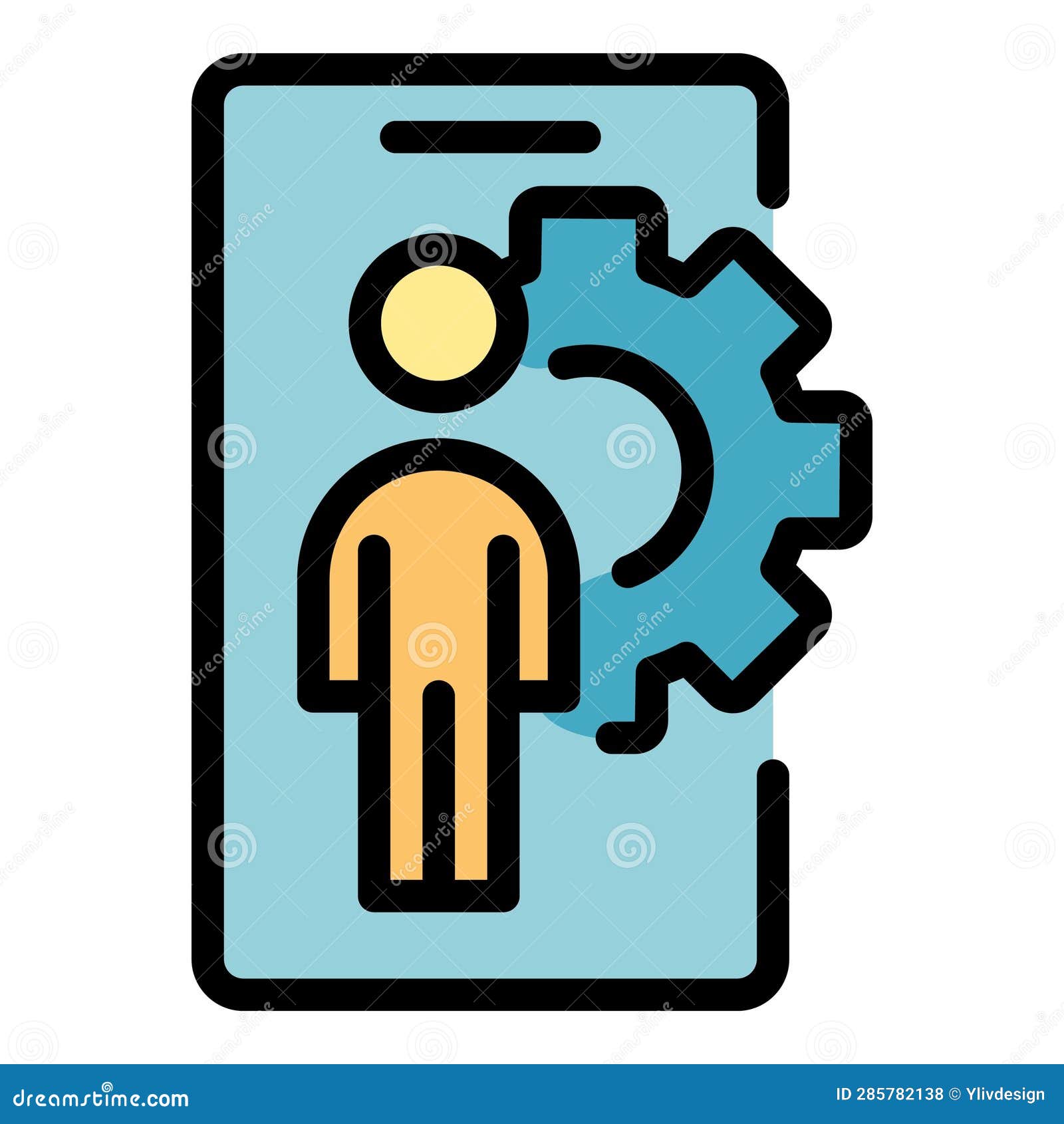 Phone Tutorial Icon Vector Flat Stock Illustration - Illustration of ...