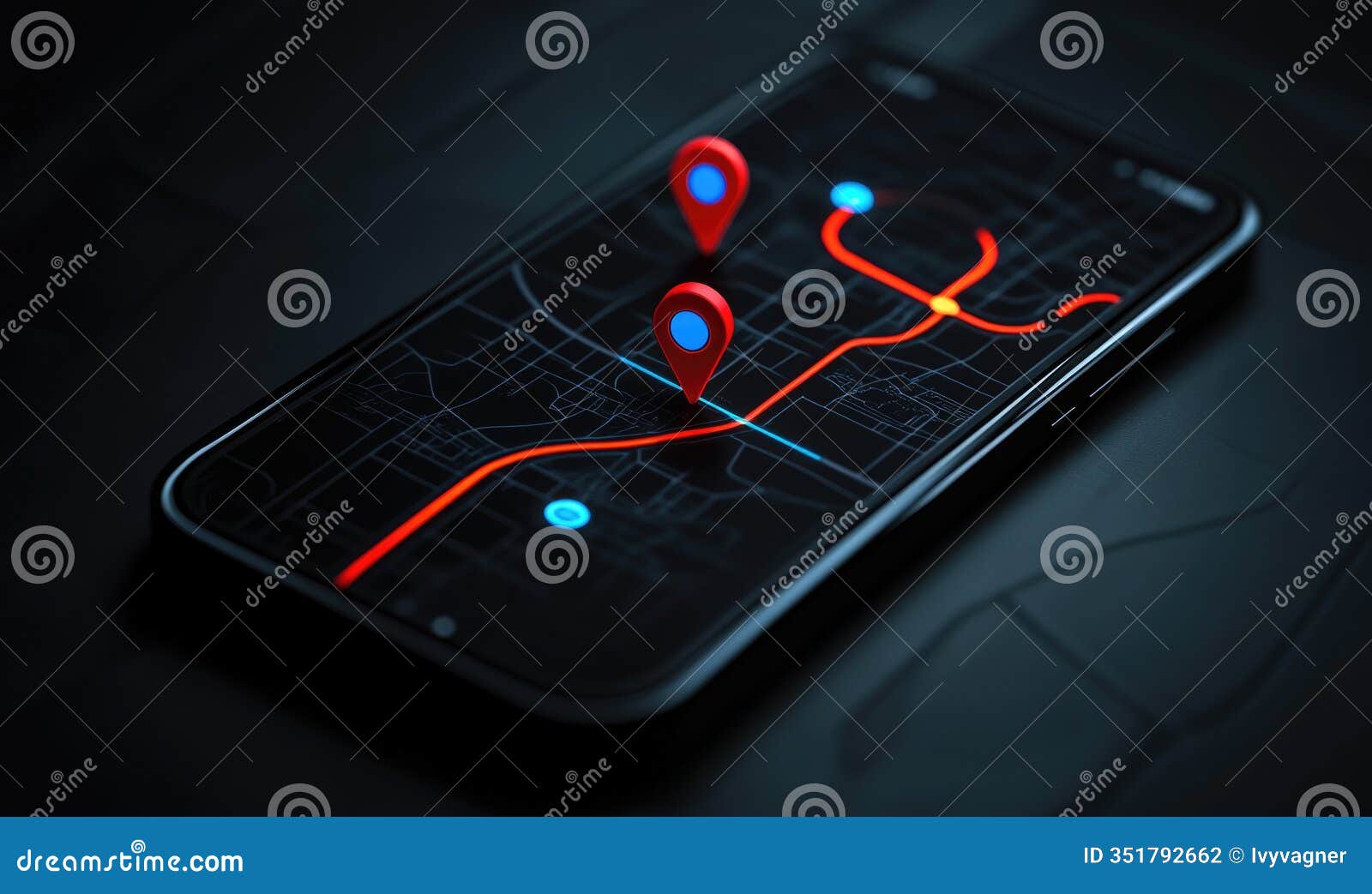 A Phone with Two Red Dots on it Stock Illustration - Illustration of ...