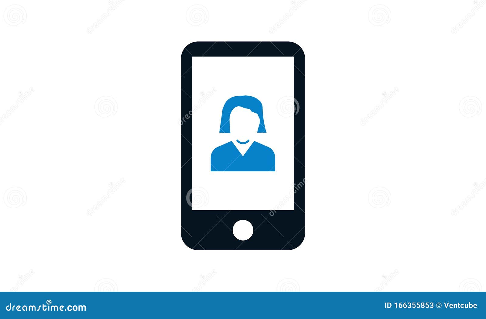 Phone User Profile Flat Icon Vector Image Stock Illustration ...