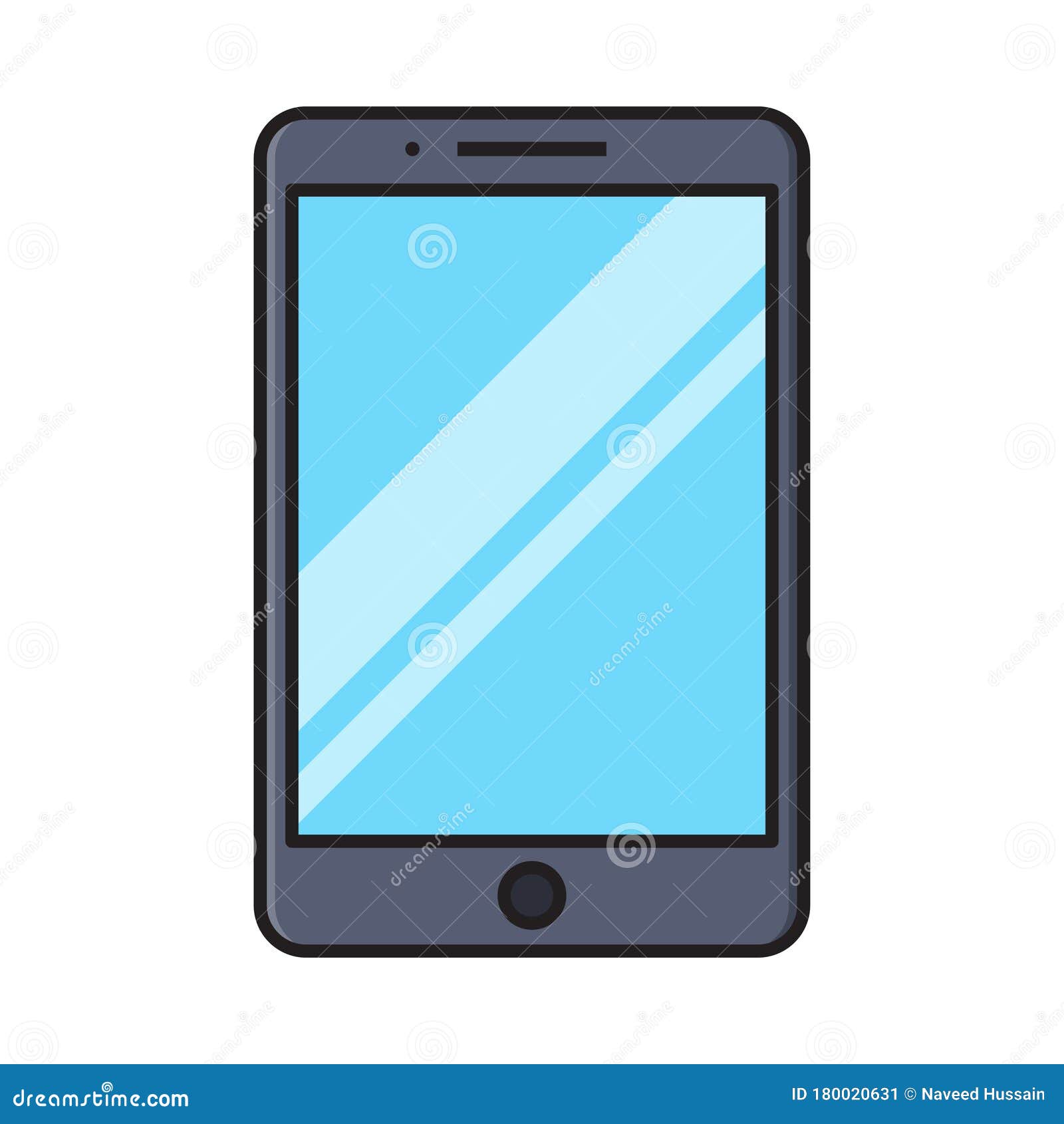 Phone Vector Flat Color Icon Stock Illustration - Illustration of ...