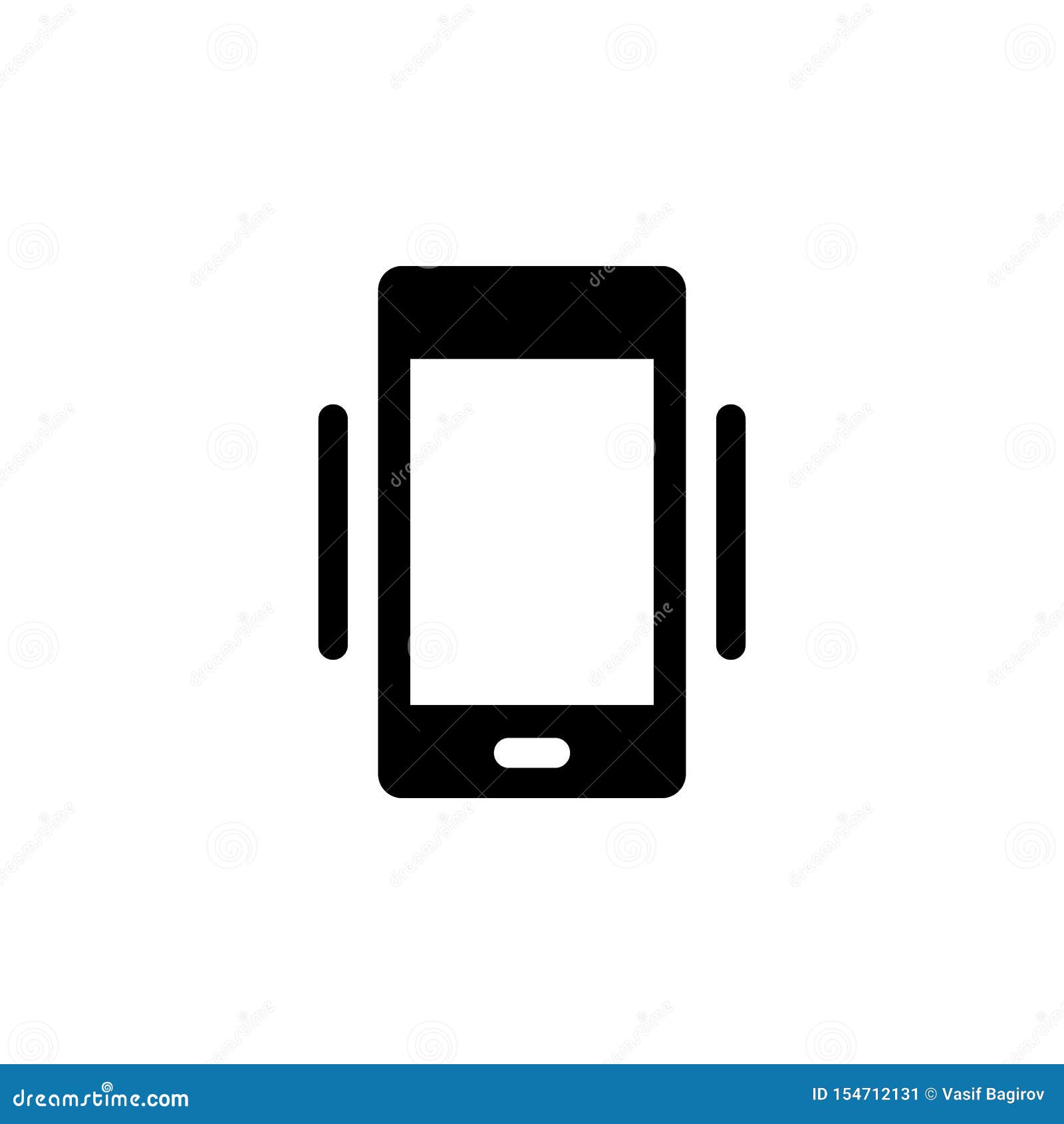 Phone, Vibrate Vector Icon. Simple Element Illustration from UI Concept ...