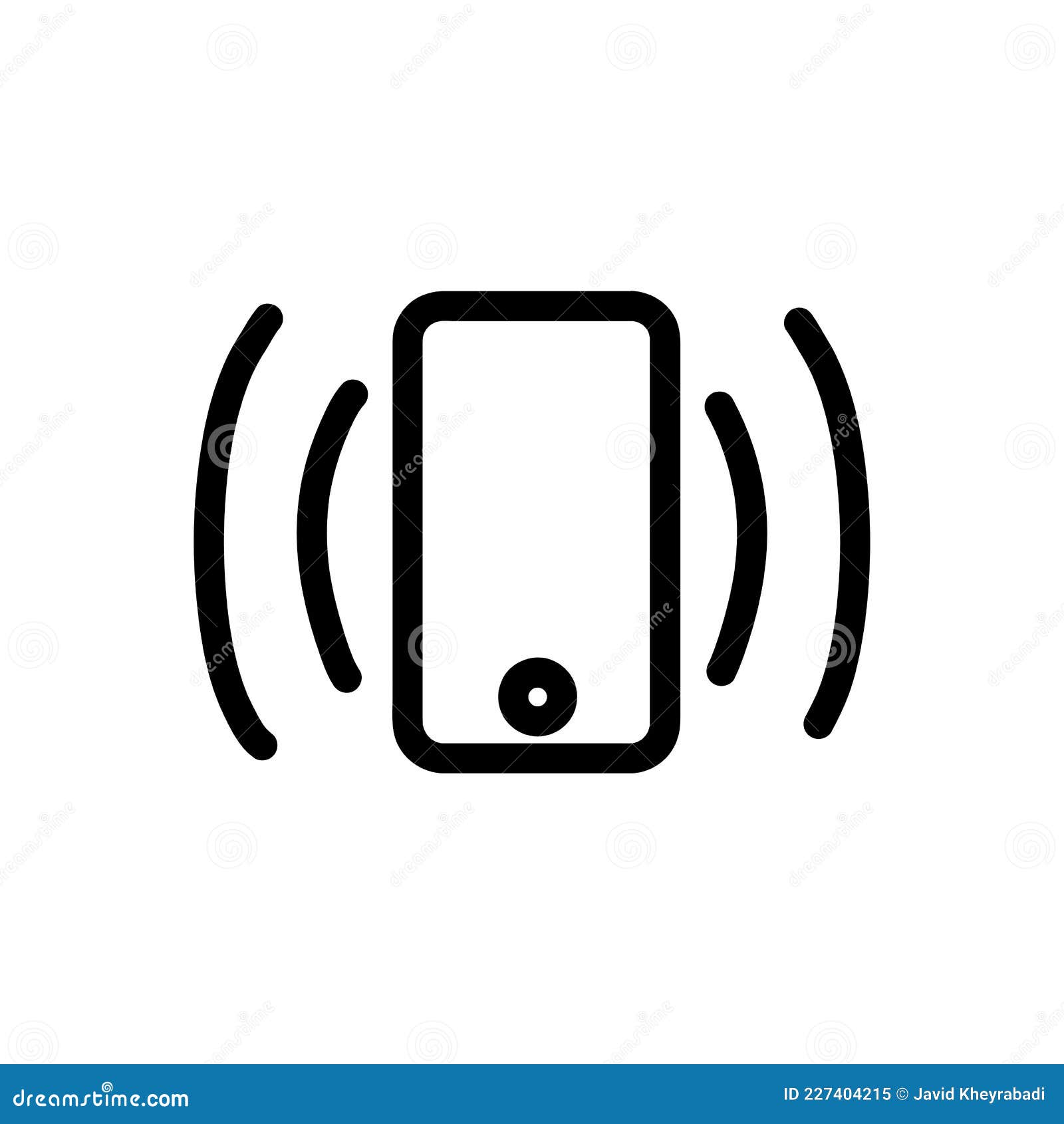 Phone Vibrating Sign. Phone Call Isolated Simple Line Icon Stock Vector ...