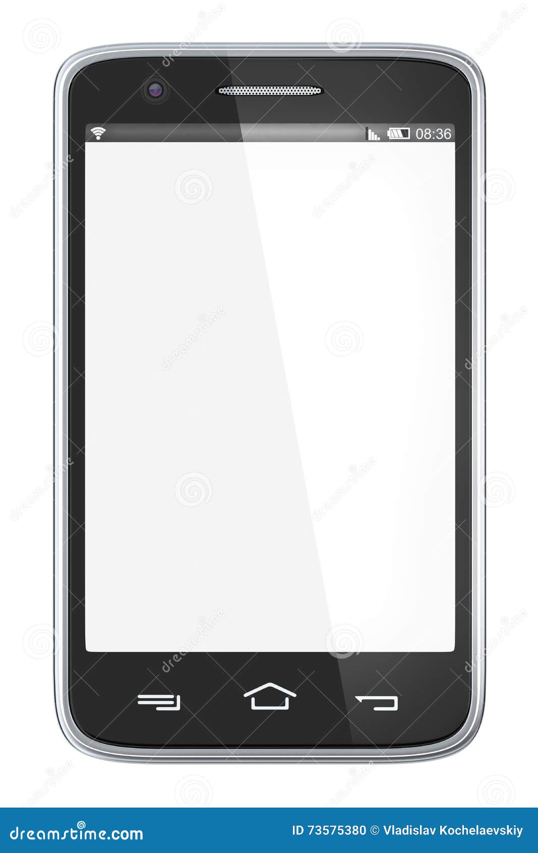 Phone view front stock illustration. Illustration of display - 73575380