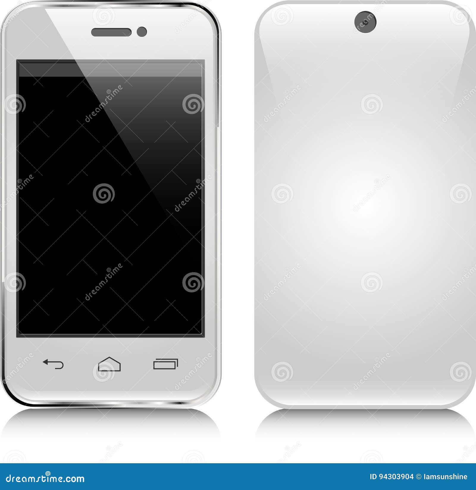 Phone white icon stock vector. Illustration of cellphone - 94303904