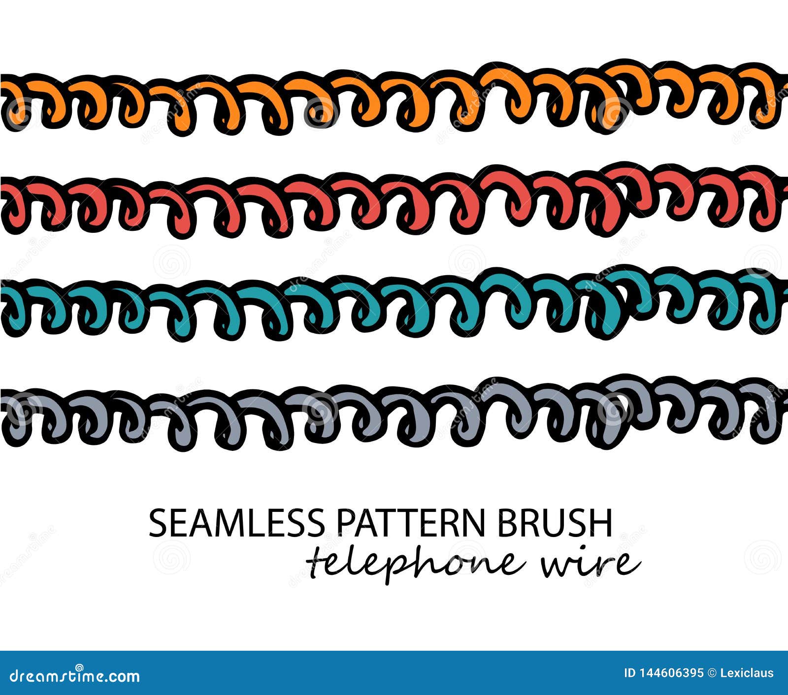 Phone wire border stock vector. Illustration of connection - 144606395