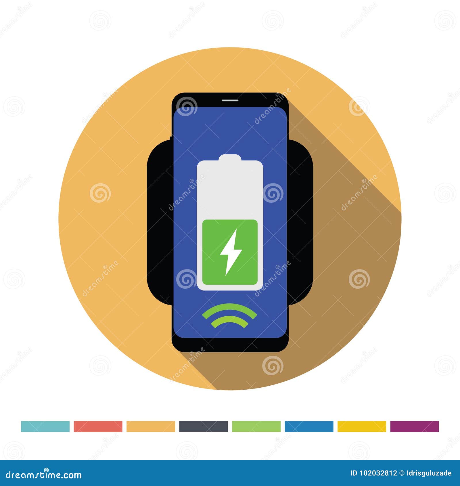 Phone and Wireless Charging Pad Icon Stock Vector - Illustration of ...