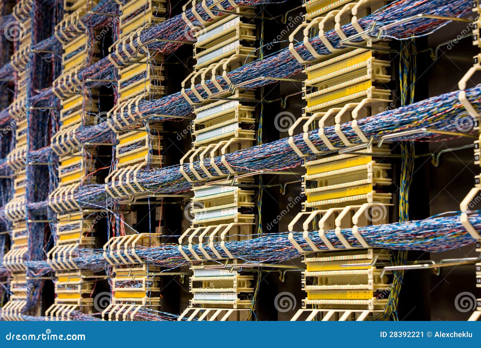 Phone wiring stock image. Image of panel, telephone, cables - 28392221