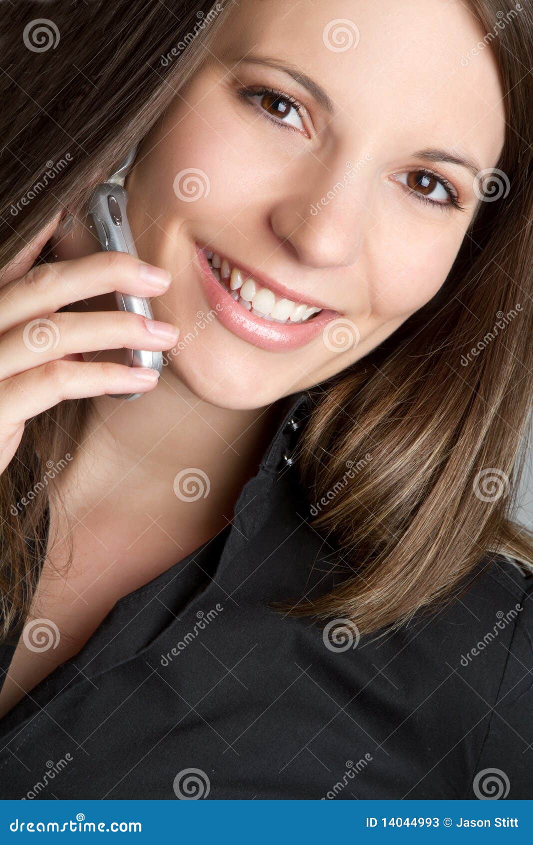 Phone Woman stock image. Image of girls, beautiful, brunette - 14044993