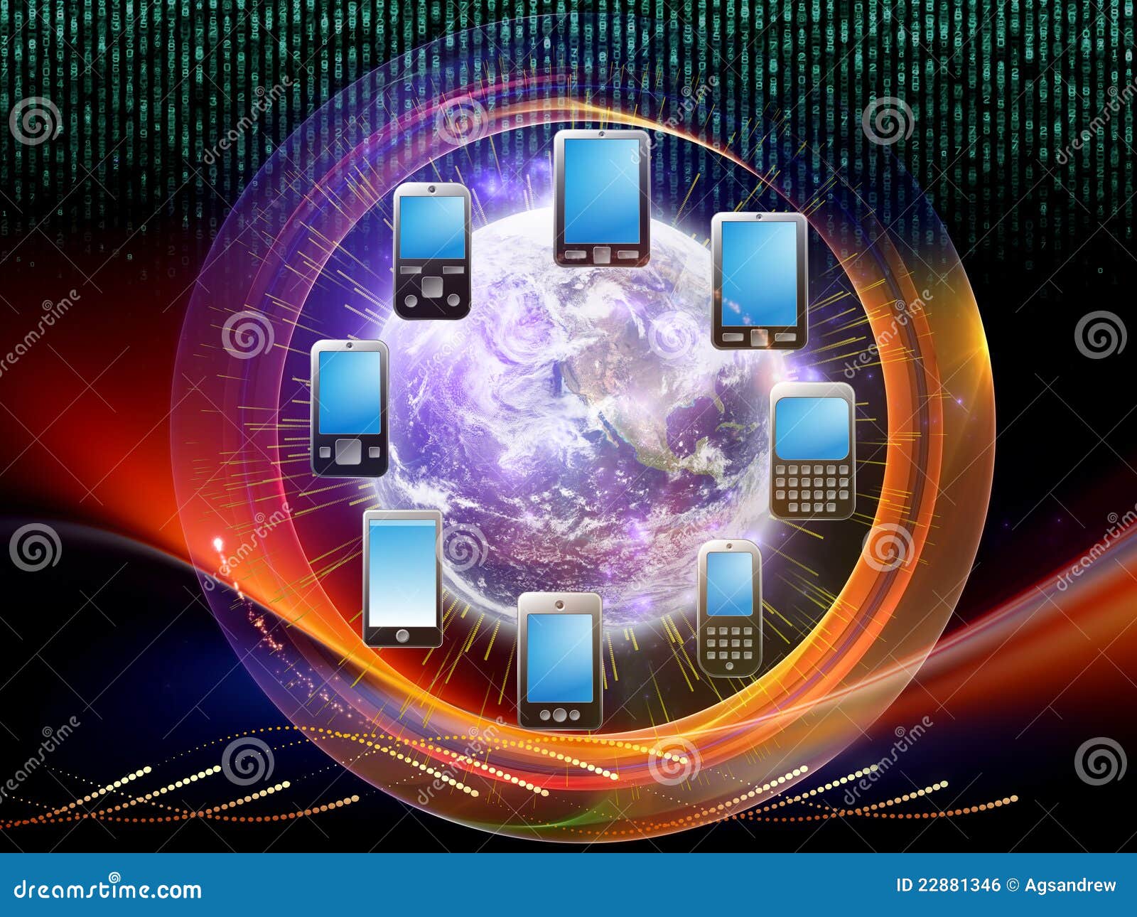 Phone World stock illustration. Illustration of glow - 22881346