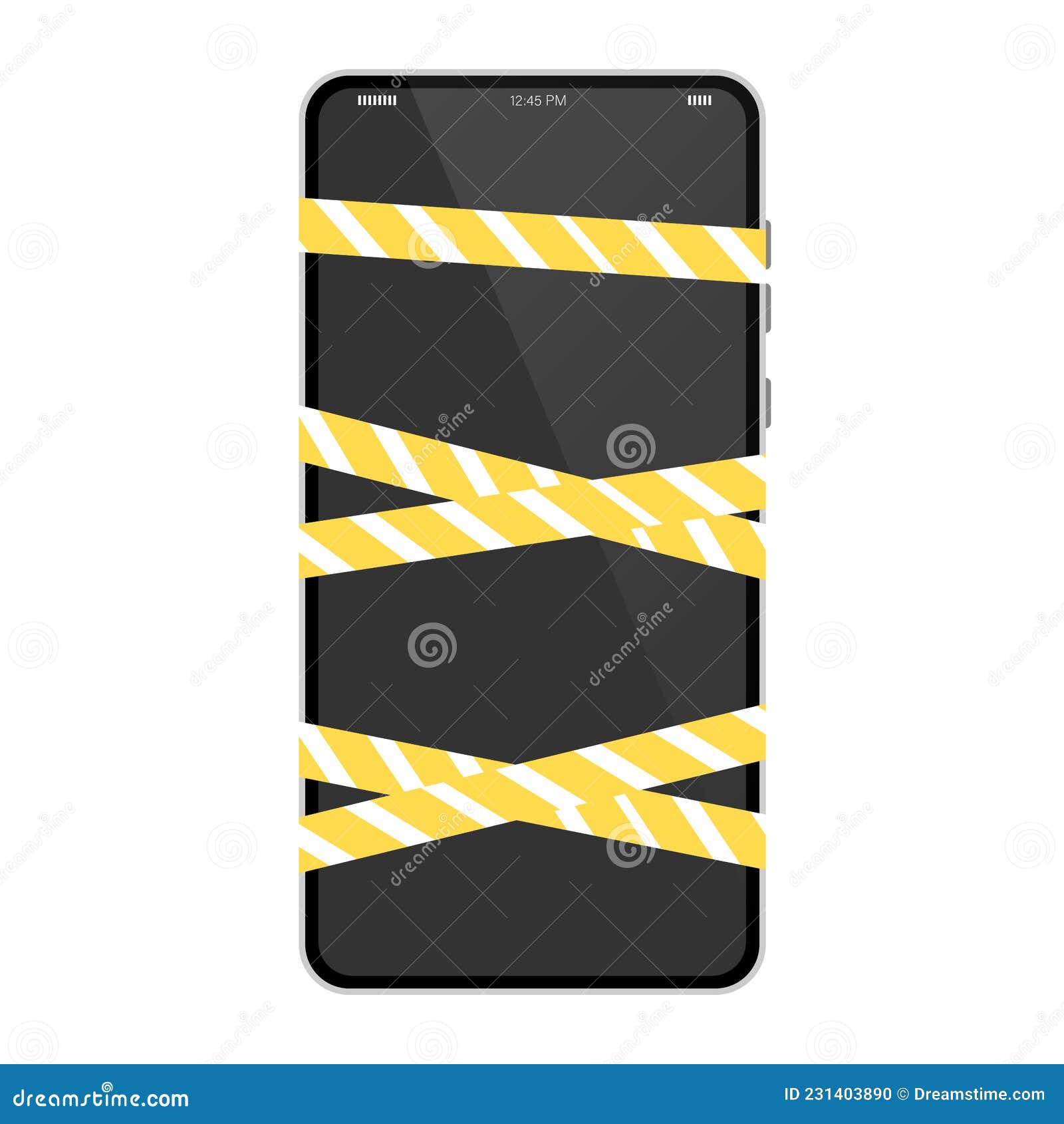 Warning Red Ribbons. Dangerous Crossing Stripes. Realistic Attention ...