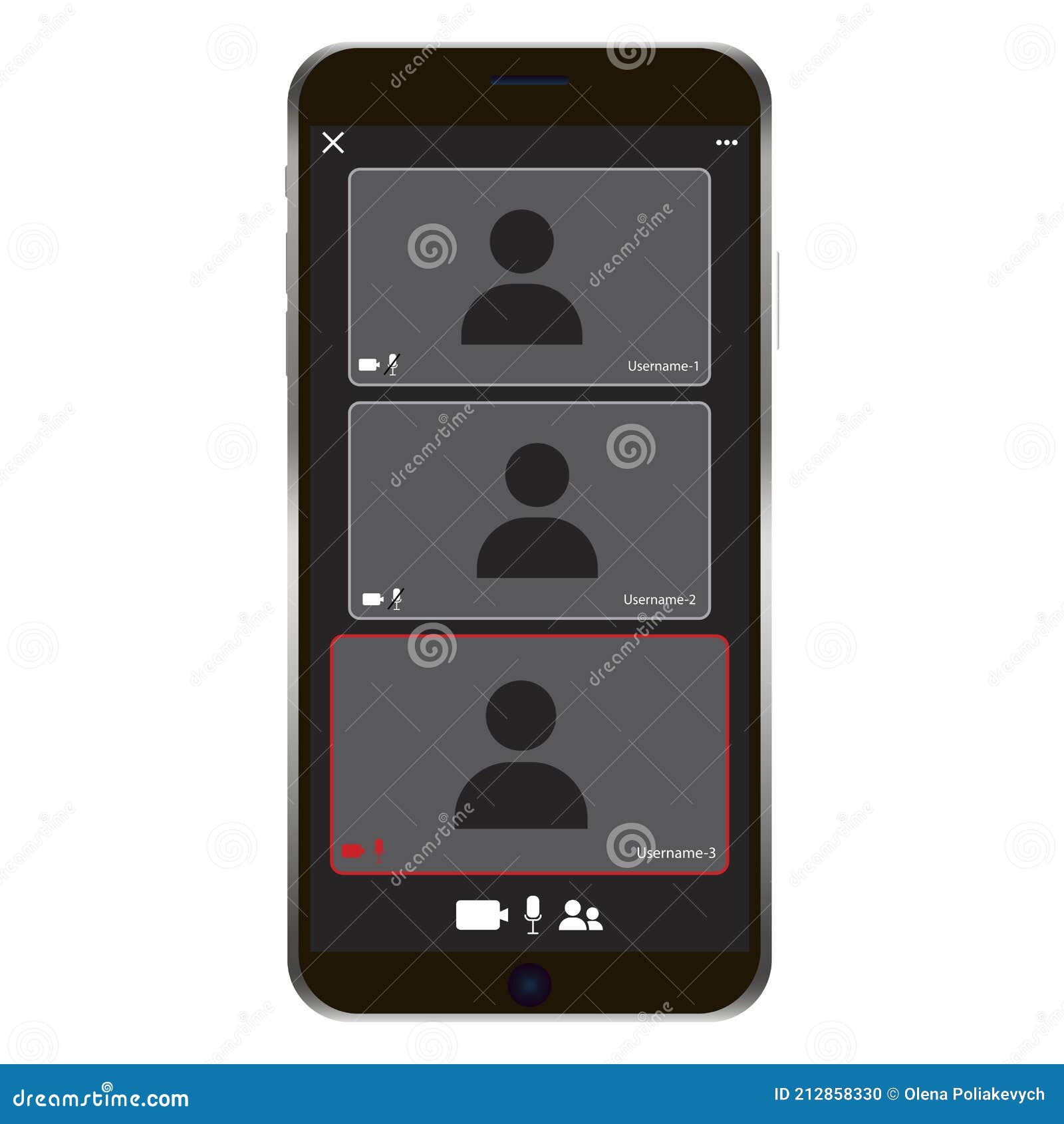 Phone Zoom for Mobile Device Design. Computer Screen. Digital User ...