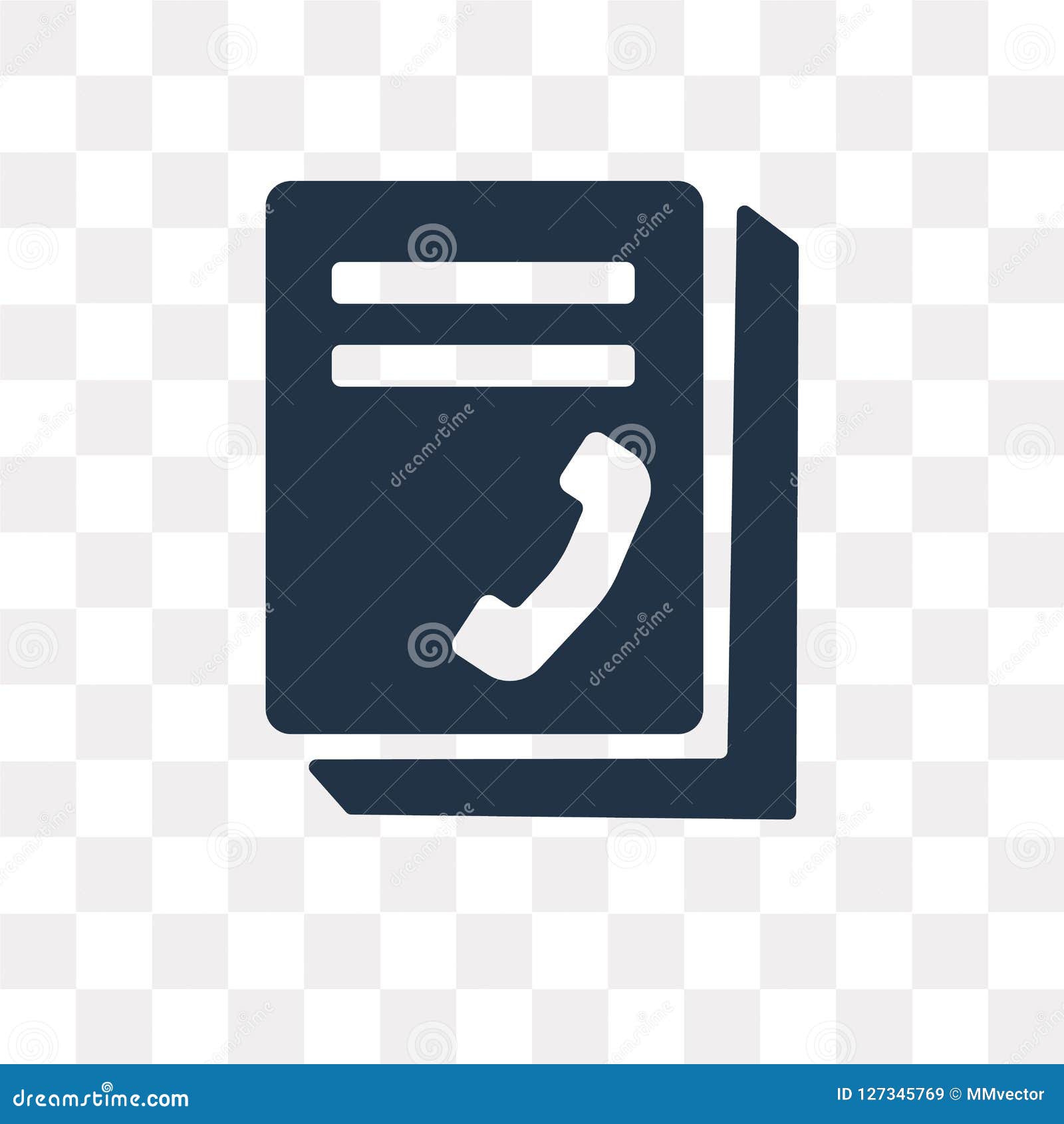 Phonebook Vector Icon Isolated On Transparent Background, Linear ...