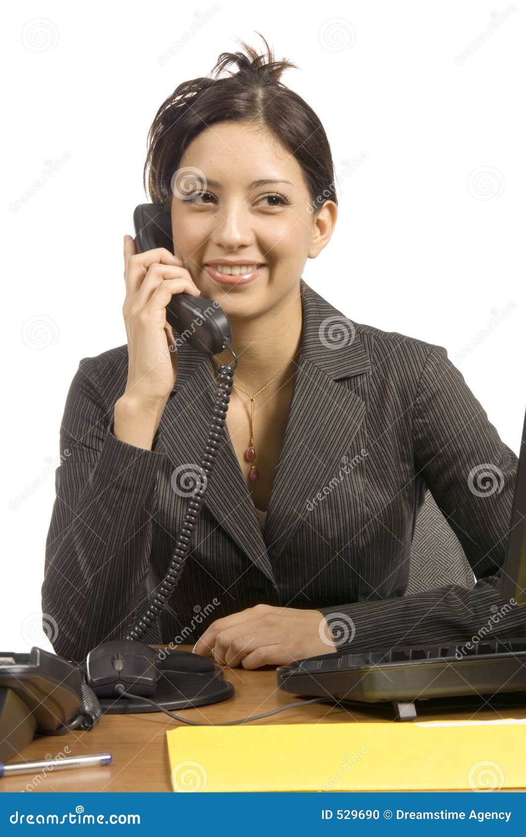 Phonecall with a smile stock photo. Image of mobile, thinking - 529690