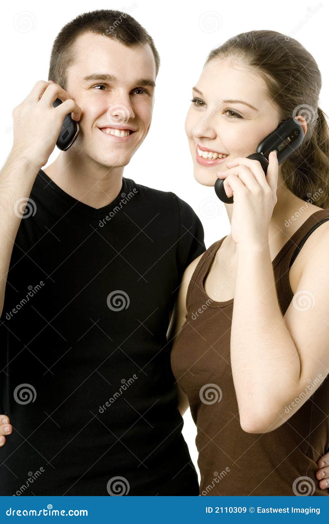 Phonecalls stock image. Image of caucasian, brown, attractive - 2110309