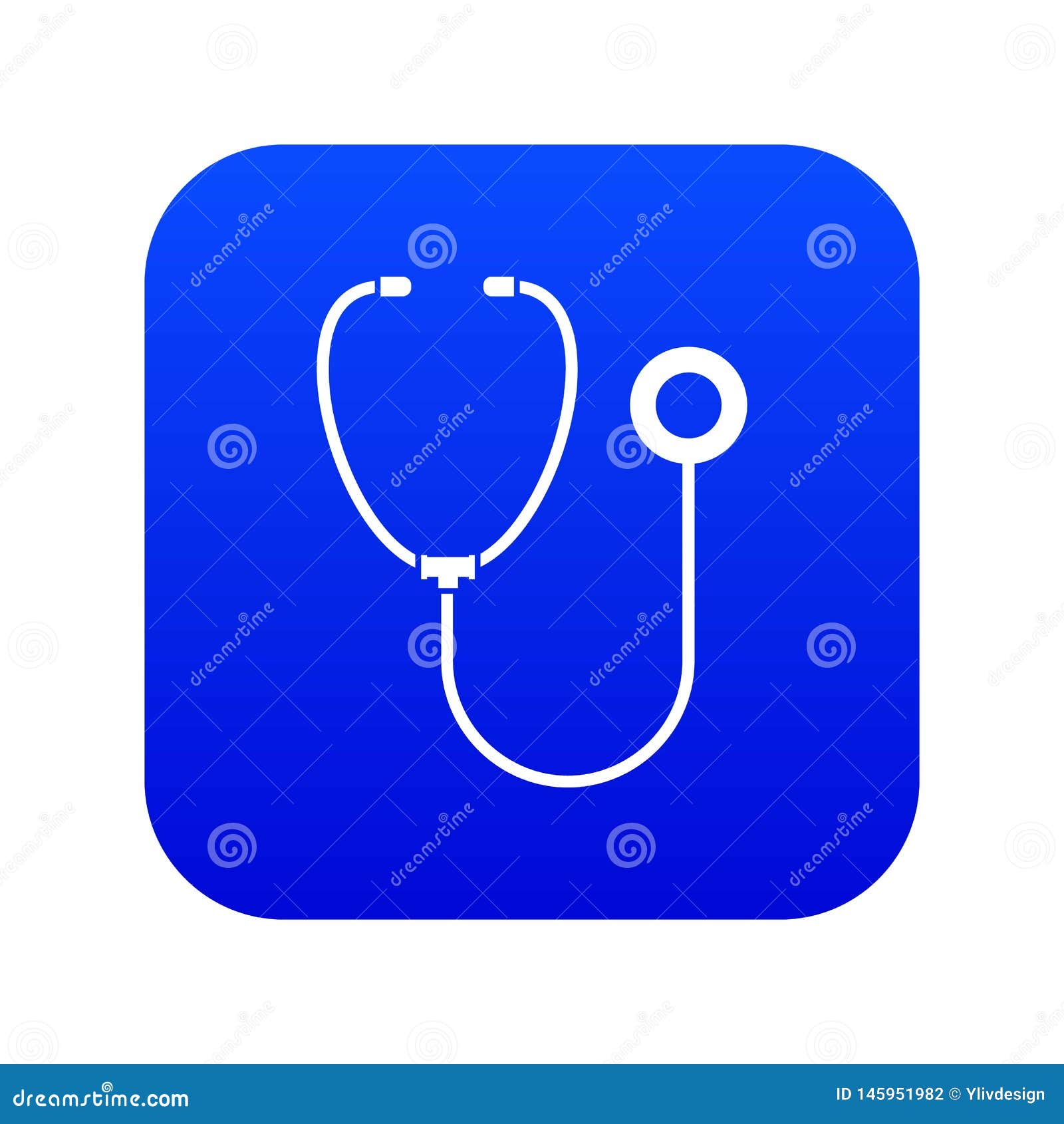 Phonendoscope Icon Digital Blue Stock Vector - Illustration of healthcare, clean: 145951982