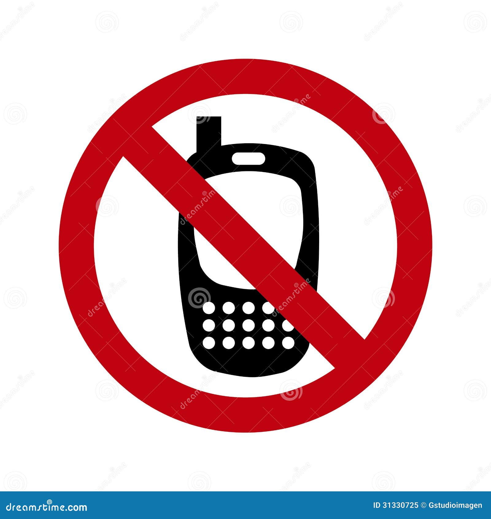 Phones banned stock vector. Illustration of mobile, cellphone - 31330725