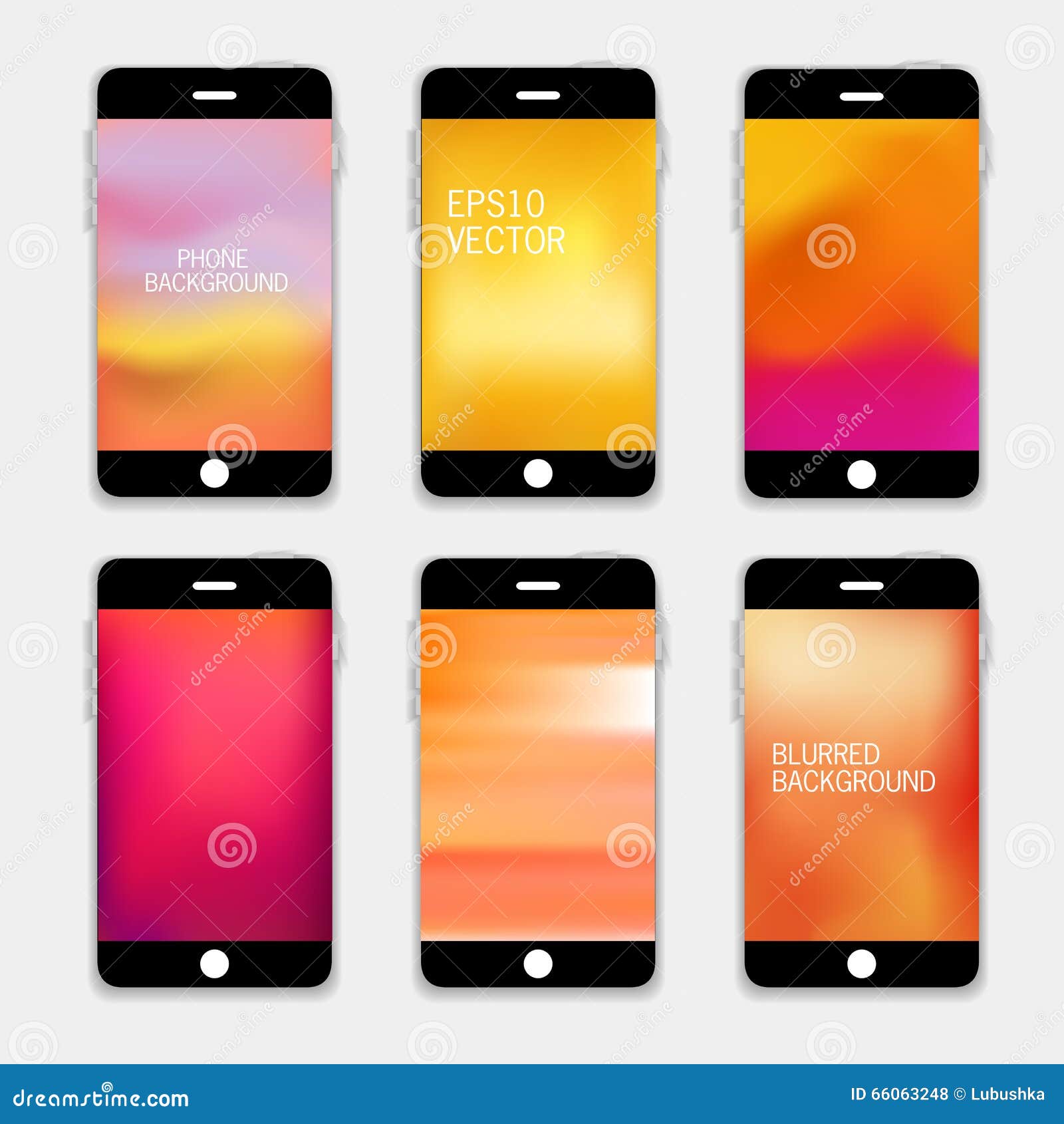 Phones Blurred Backgrounds. Stock Vector - Illustration of page ...
