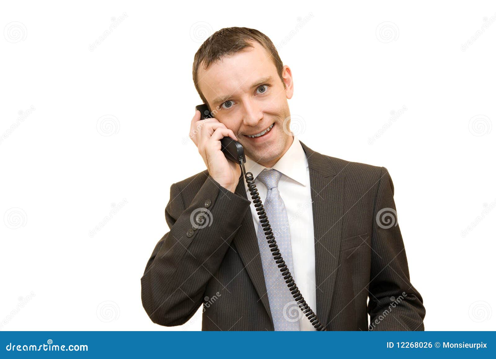 Phoning stock photo. Image of handing, standing, smiling - 12268026