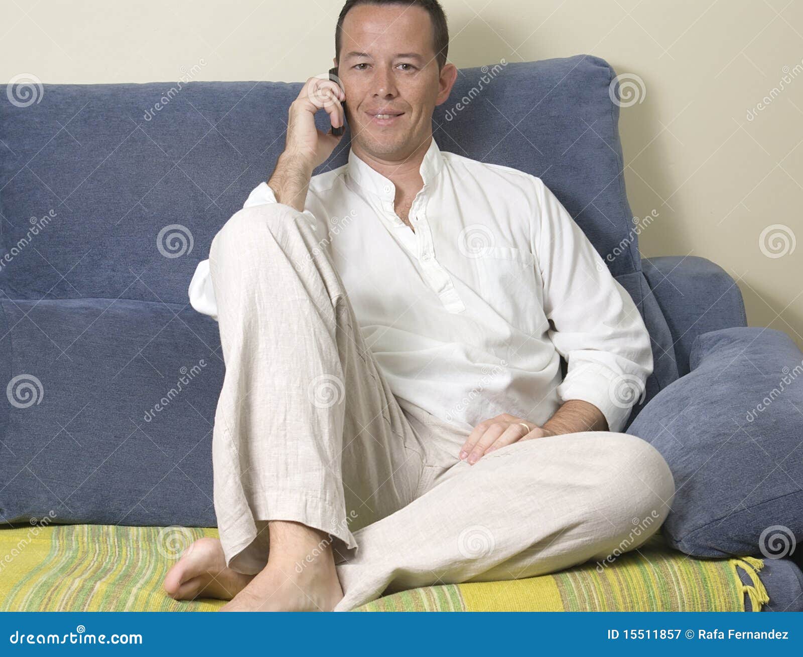 Phoning stock image. Image of domestic, portrait, home - 15511857