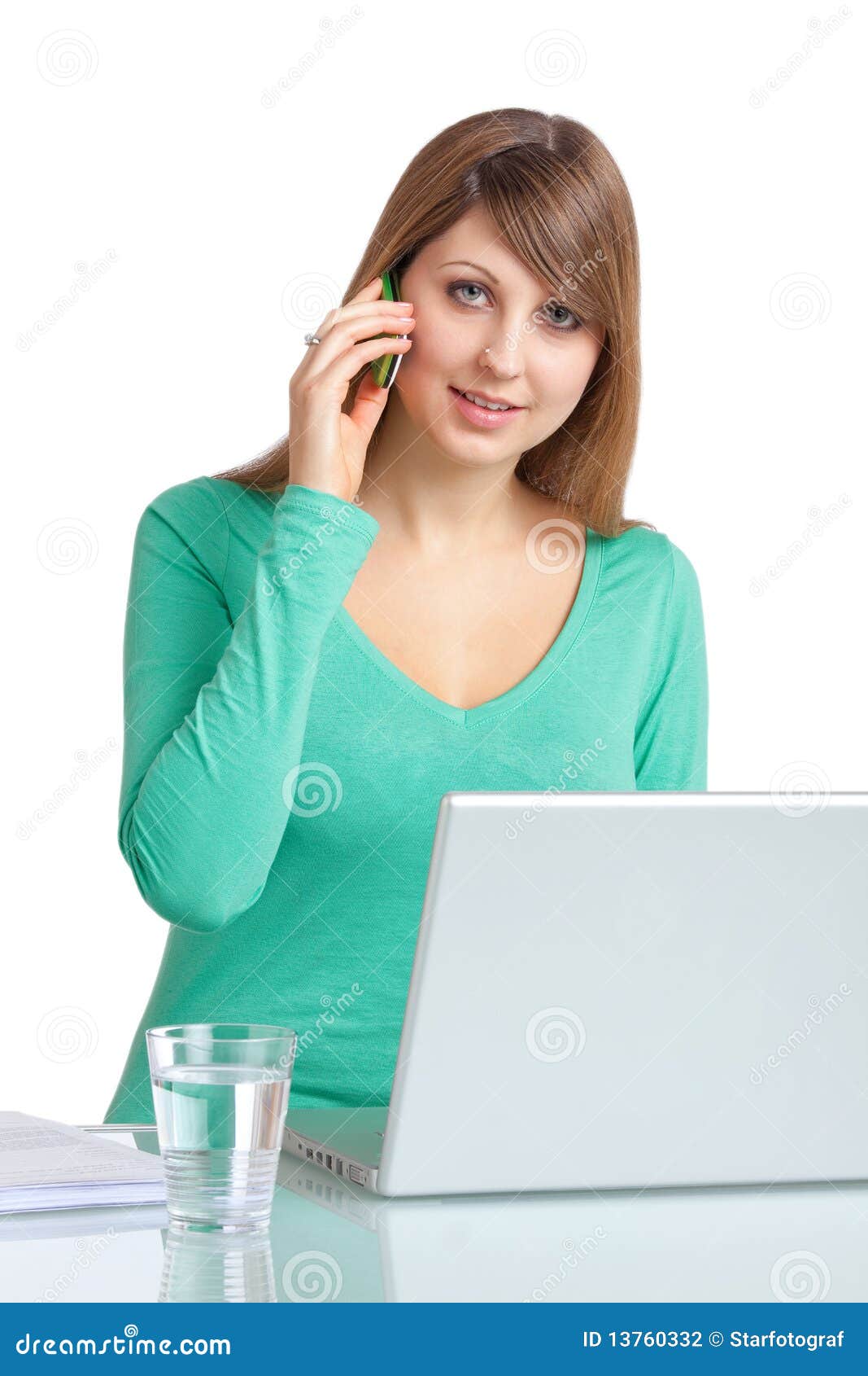 Phoning at work stock photo. Image of mobility, cellular - 13760332