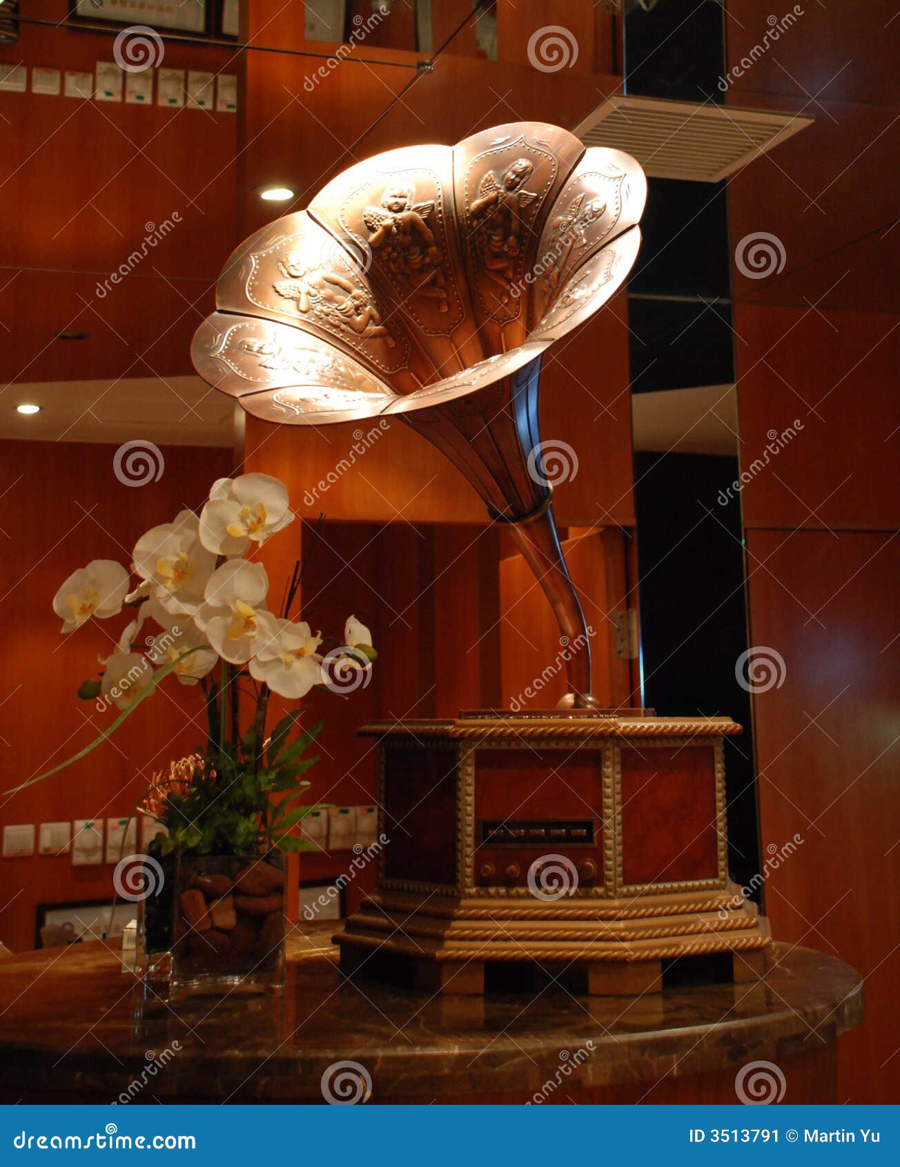 Phonograph stock image. Image of sound, brown, brass, desk - 3513791