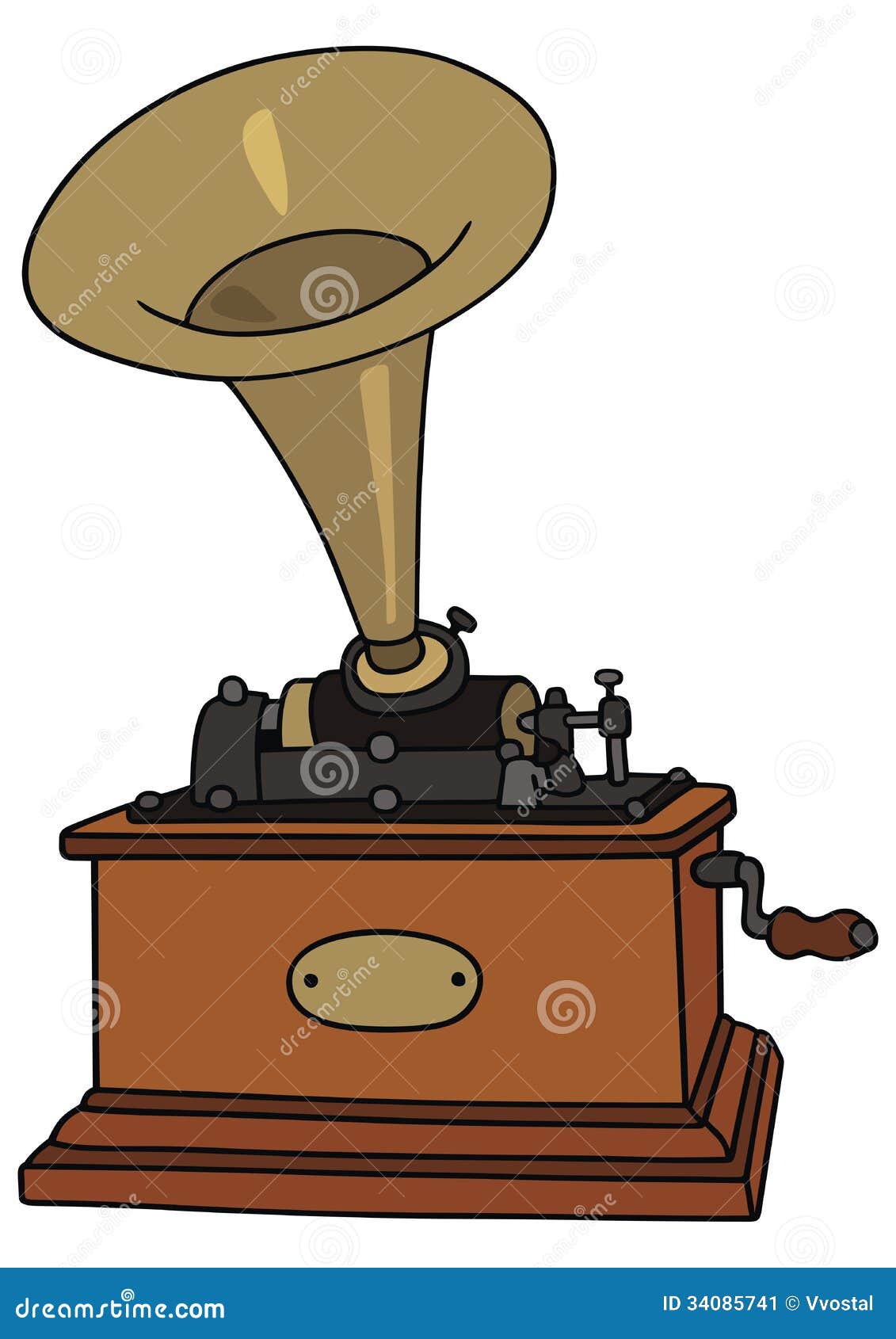 Phonograph stock vector. Illustration of cartoon, music - 34085741