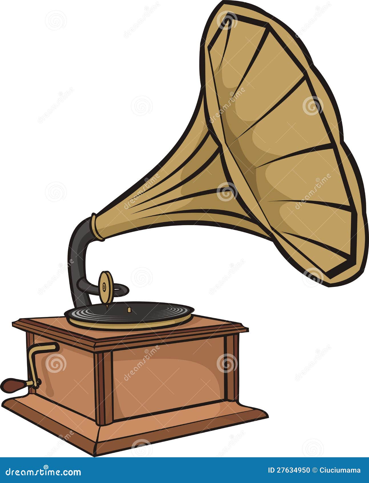 Phonograph - Vintage Gramophone Stock Vector - Illustration of music ... Phonograph - Vintage Gramophone Stock Vector - Illustration of music ...