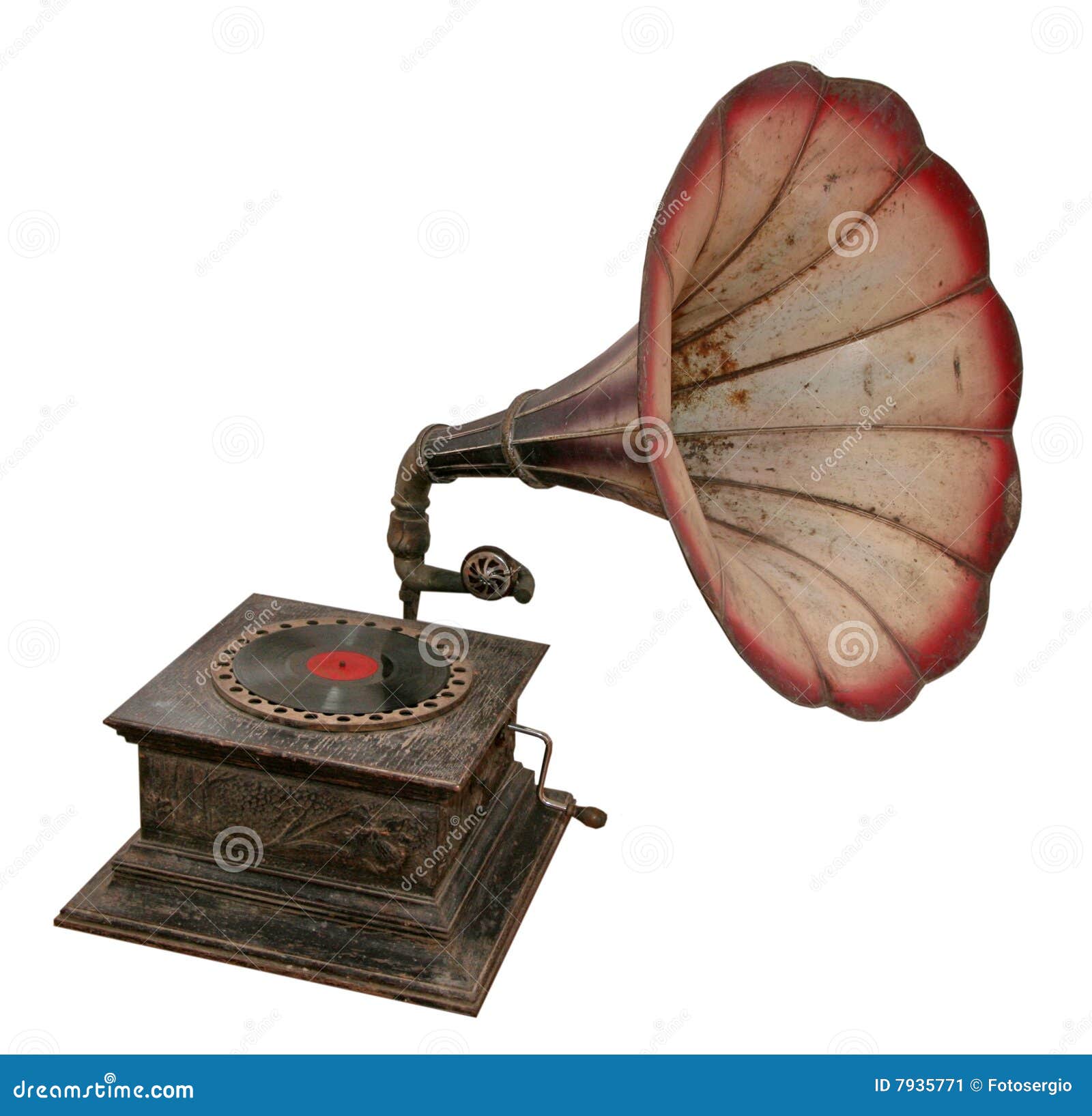 Phonographe Antique D'isolement Image stock - Image du phonographe ...