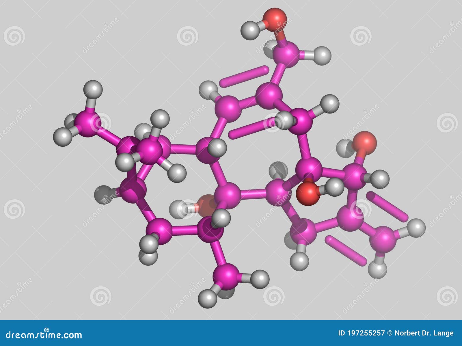 Phorbol molecular model stock illustration. Illustration of product ...