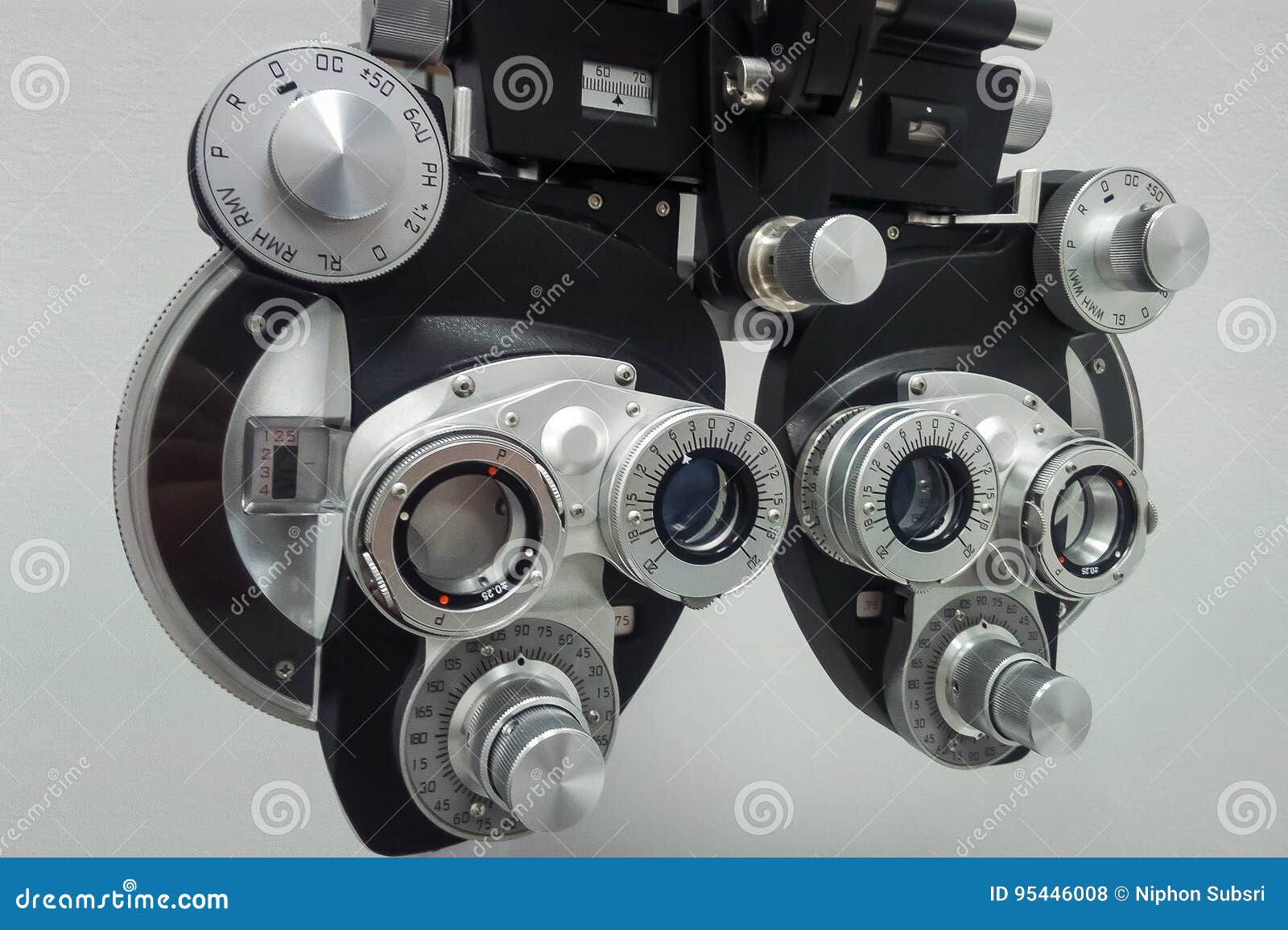 Phoropter for an Ophthalmic Testing Device Stock Photo - Image of ...