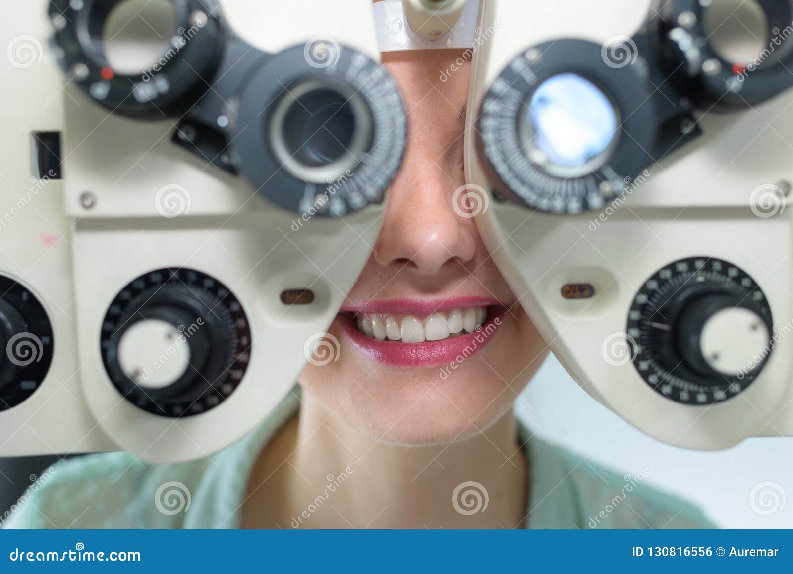 Phoropter Ophthalmic Testing Device Machine Stock Photo - Image of ...