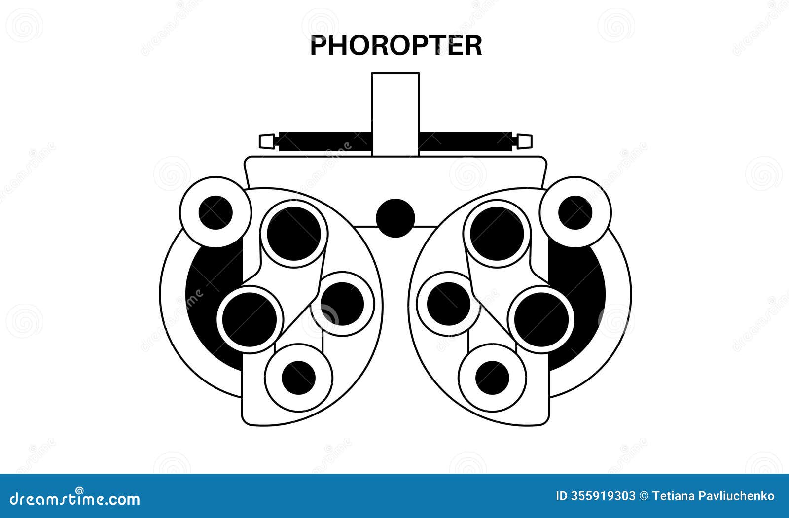 Phoropter, Ophthalmic Testing Device Machine Icon Vector Illustration ...