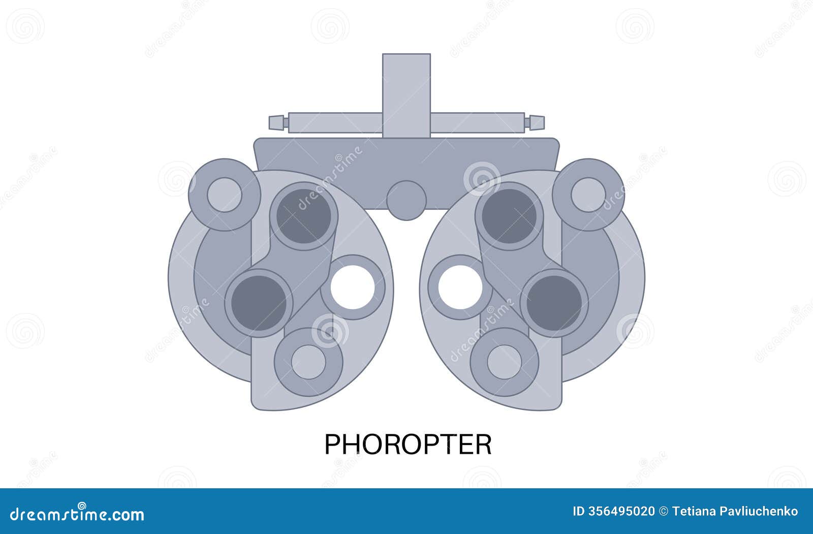 Phoropter, Ophthalmic Testing Device Machine Icon Vector Illustration ...