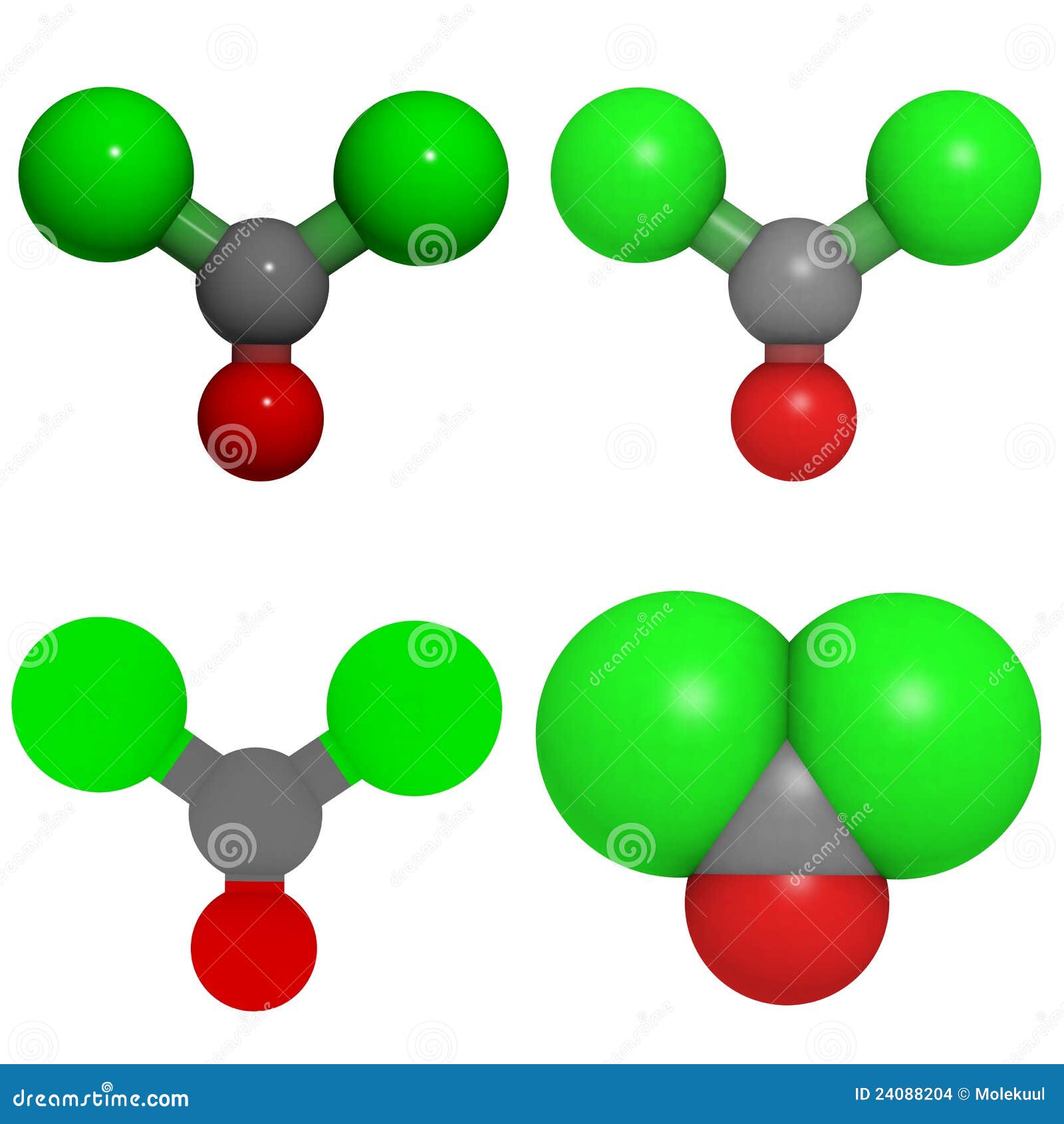 Phosgene molecule stock illustration. Illustration of agent - 24088204