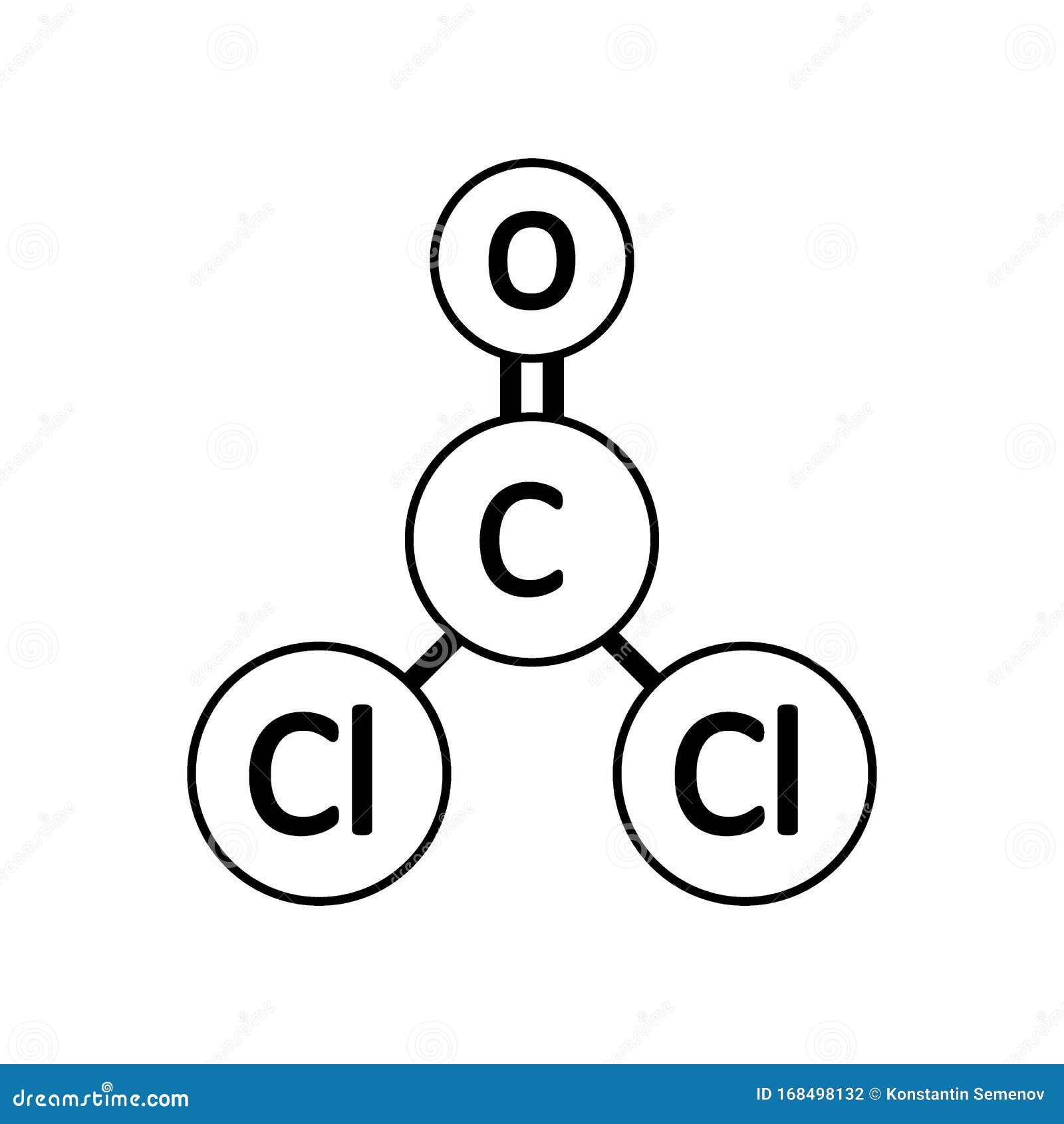 Phosgene Molecule. Common Chemical Reagent, Also Used As Chemical ...