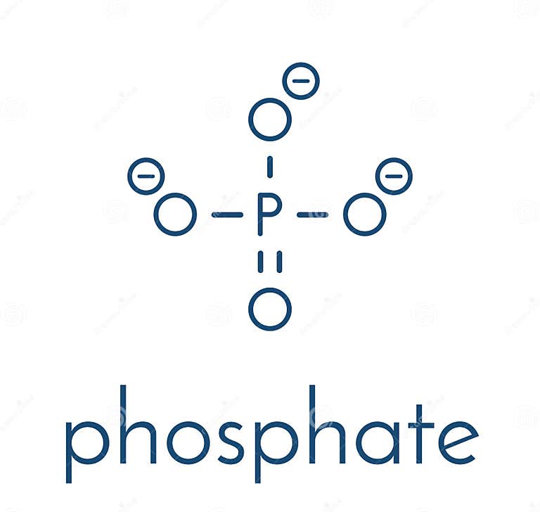 Phosphate Anion, Chemical Structure. Skeletal Formula. Stock Vector ...
