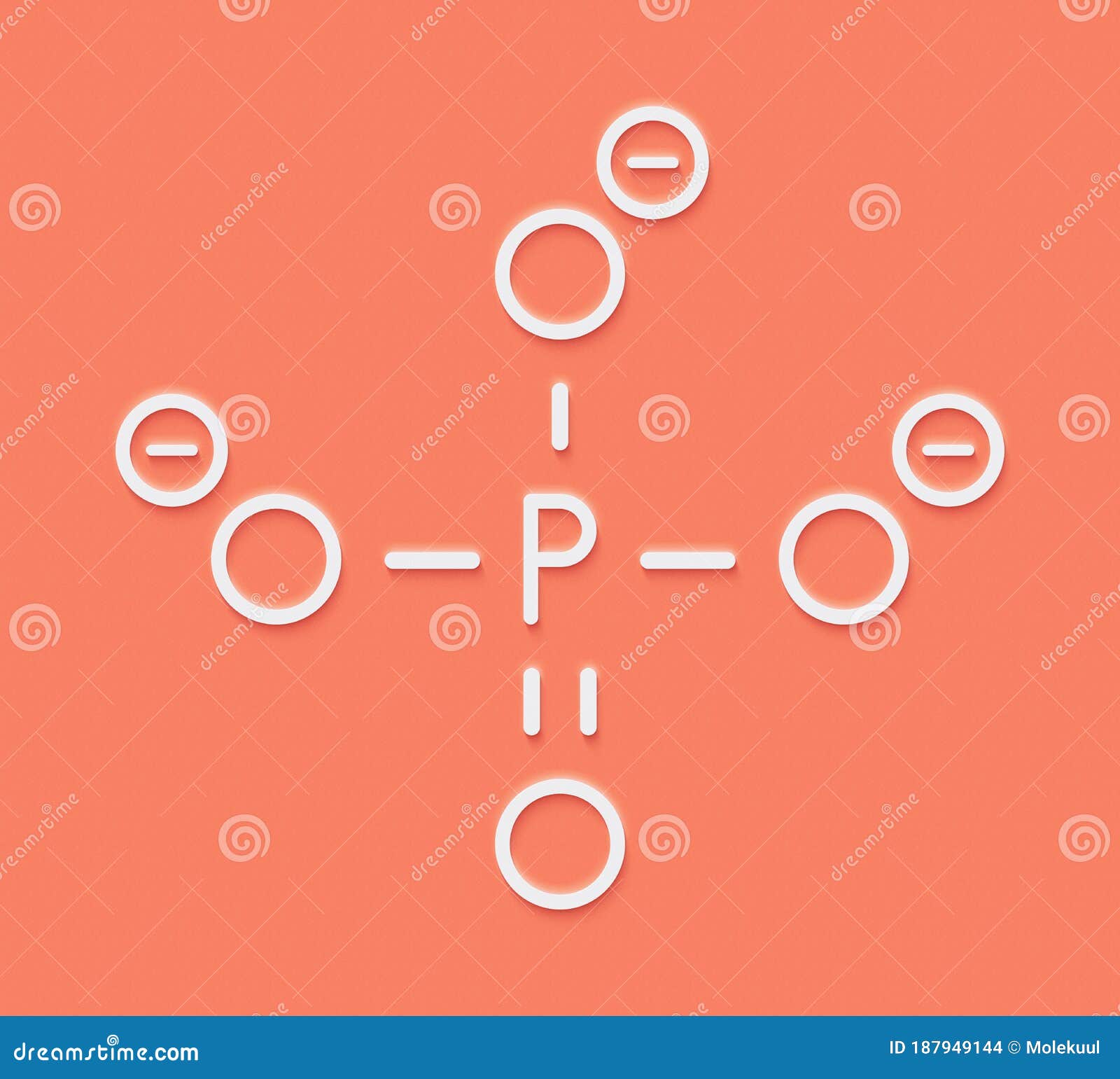 Phosphate Anion, Chemical Structure. Skeletal Formula. Stock ...