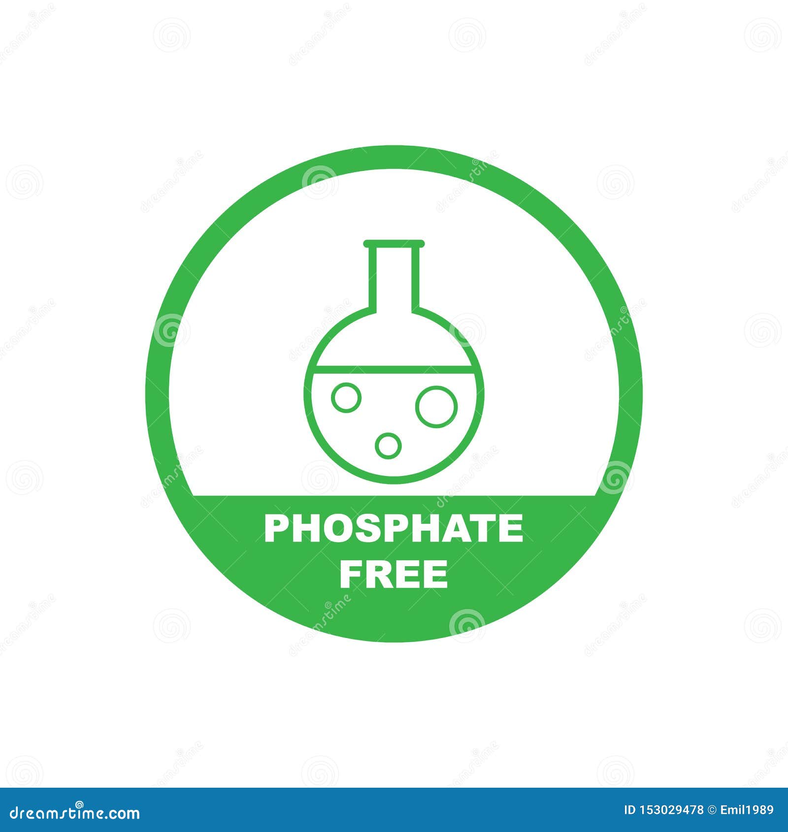 Phosphate Free Sign Simple Design Stock Illustration - Illustration of ...