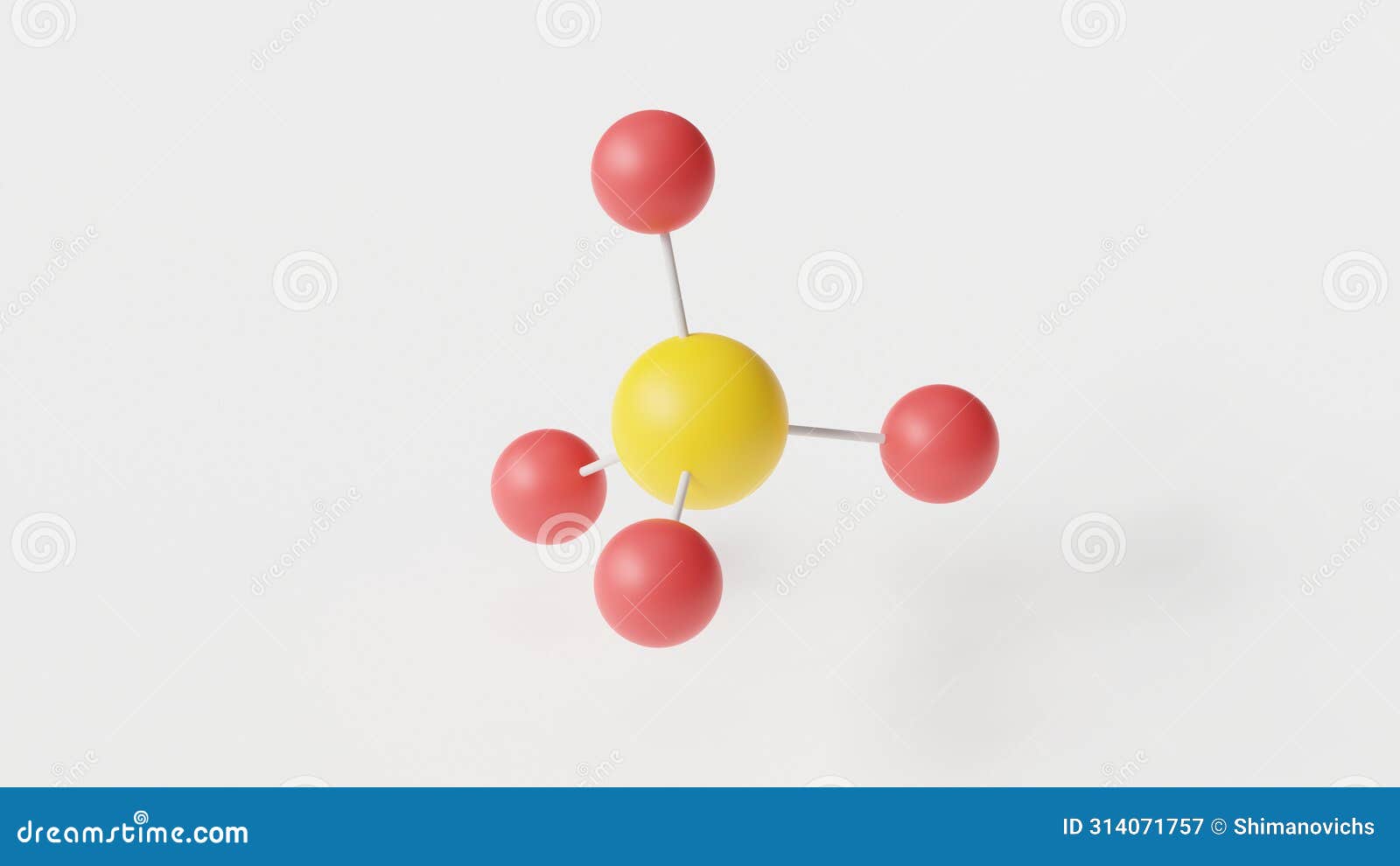 Phosphate Molecule 3d, Molecular Structure, Ball And Stick Model ...