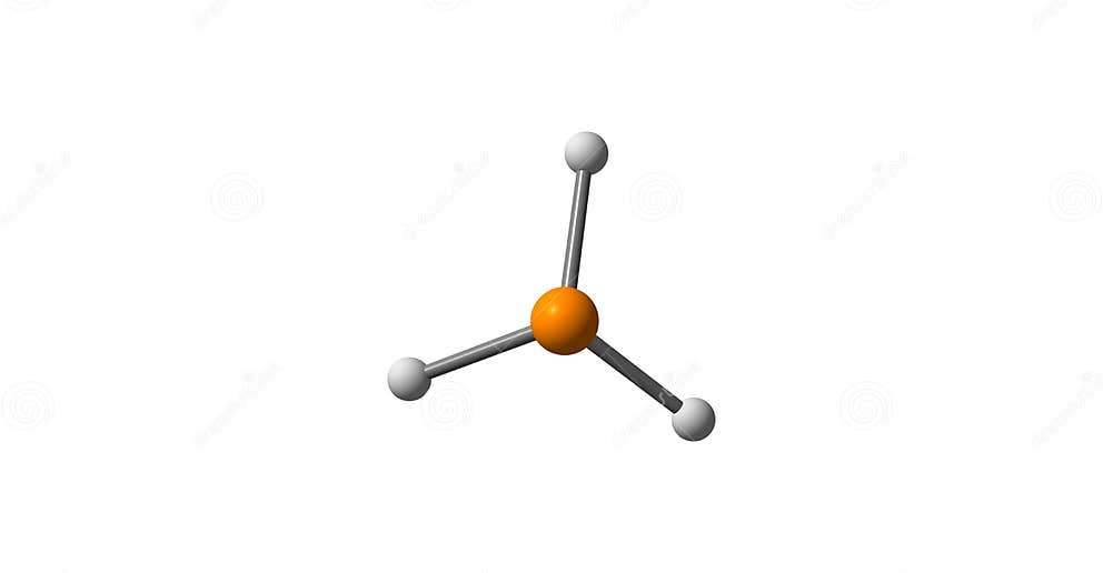 Phosphine Molecular Structure Isolated on White Stock Illustration ...