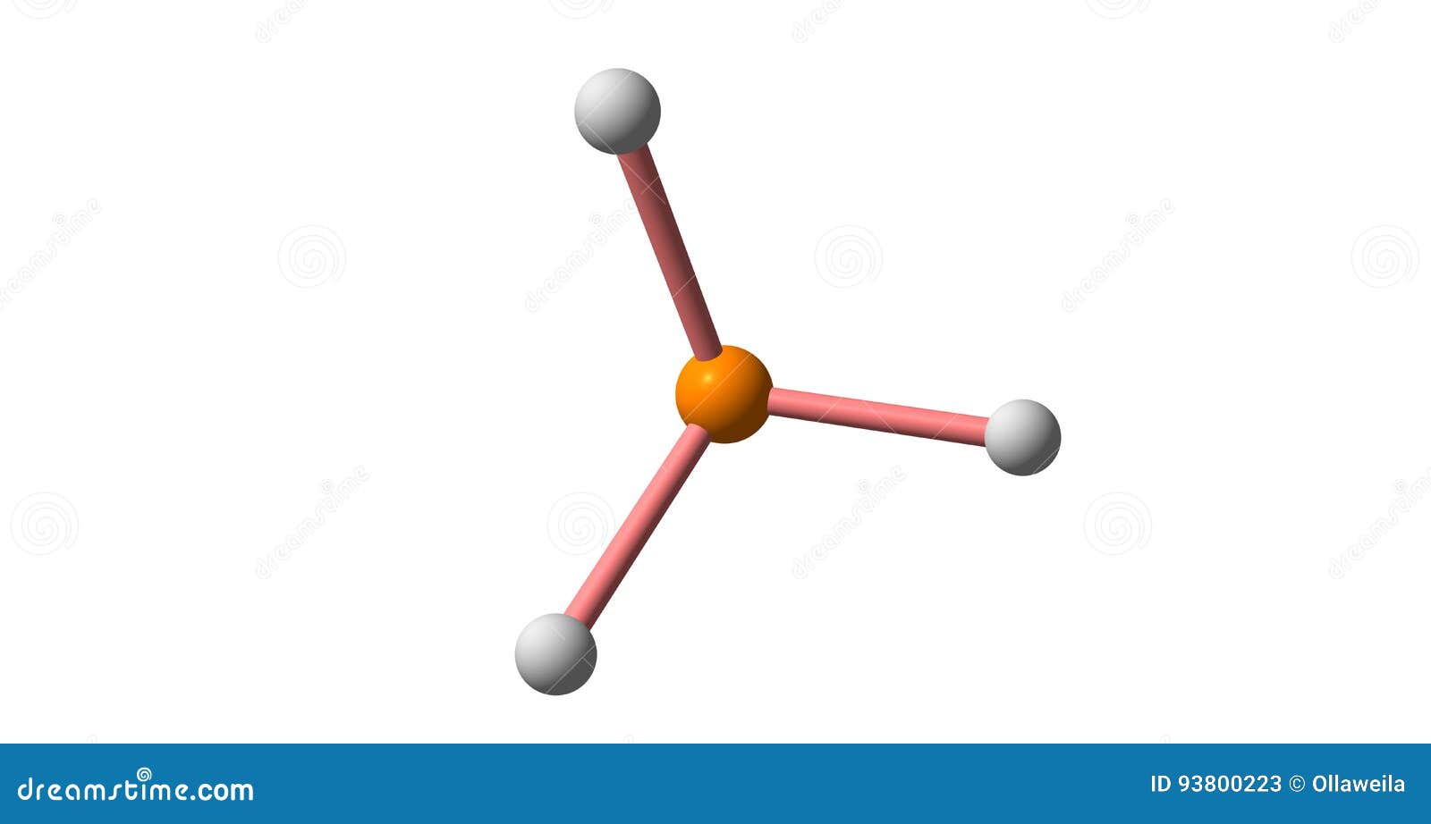 Phosphine Molecular Structure On Grey Stock Illustration ...
