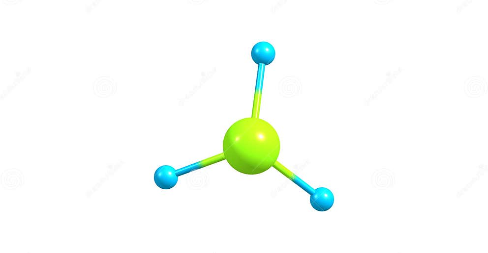 Phosphine Molecular Structure Isolated on White Stock Illustration ...