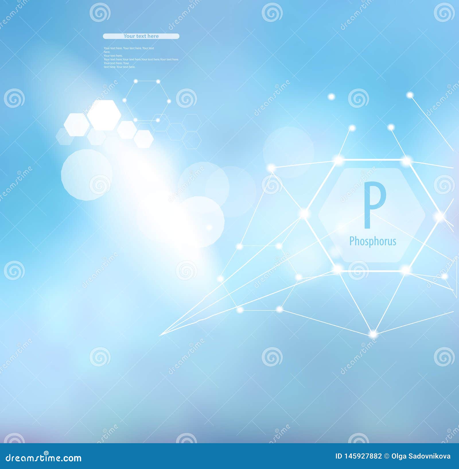 Phosphorus Sign and Template for Text. Vitamins and Minerals Stock ...