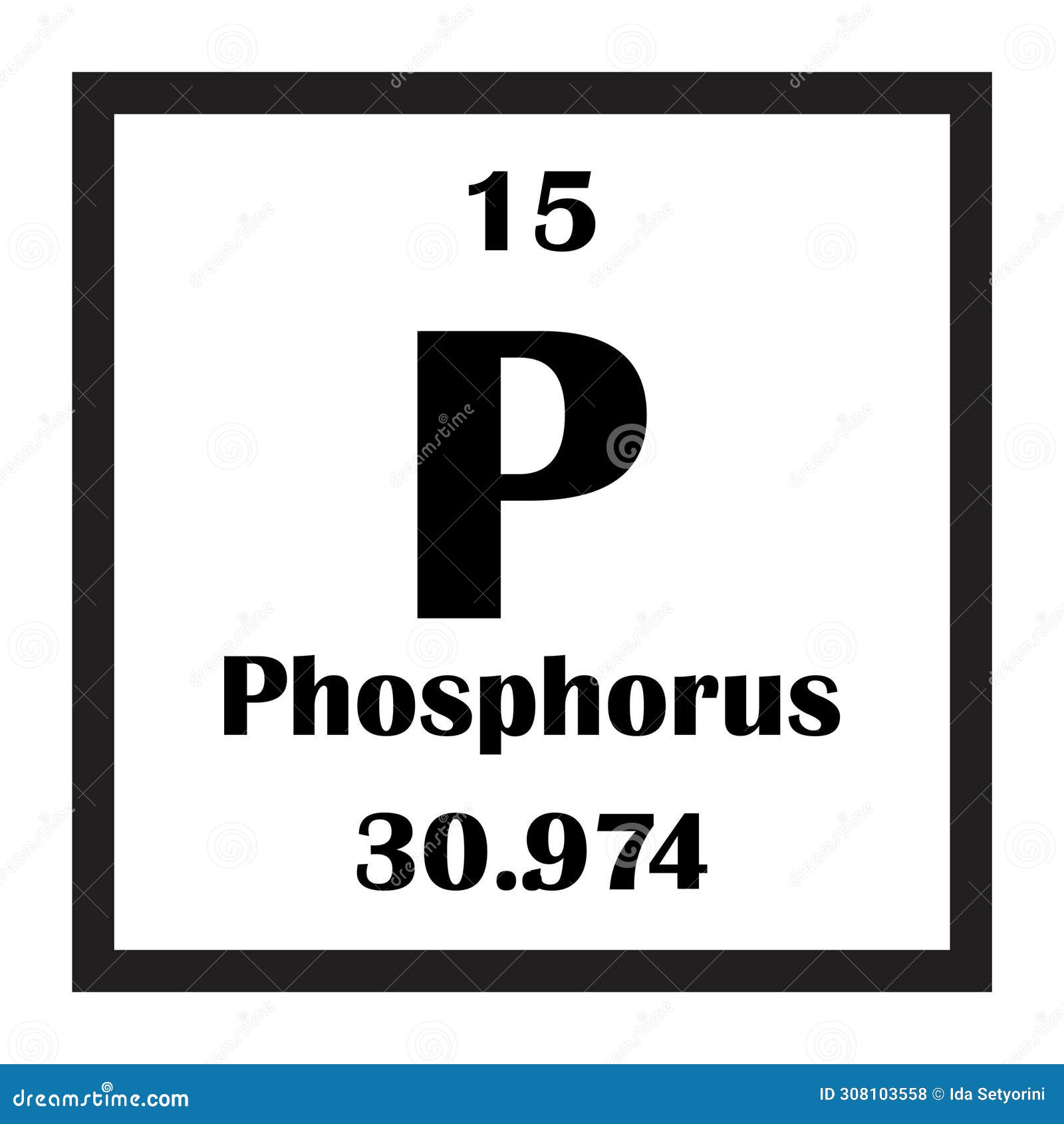 Phosphorus Chemical Element Icon Stock Illustration - Illustration of ...